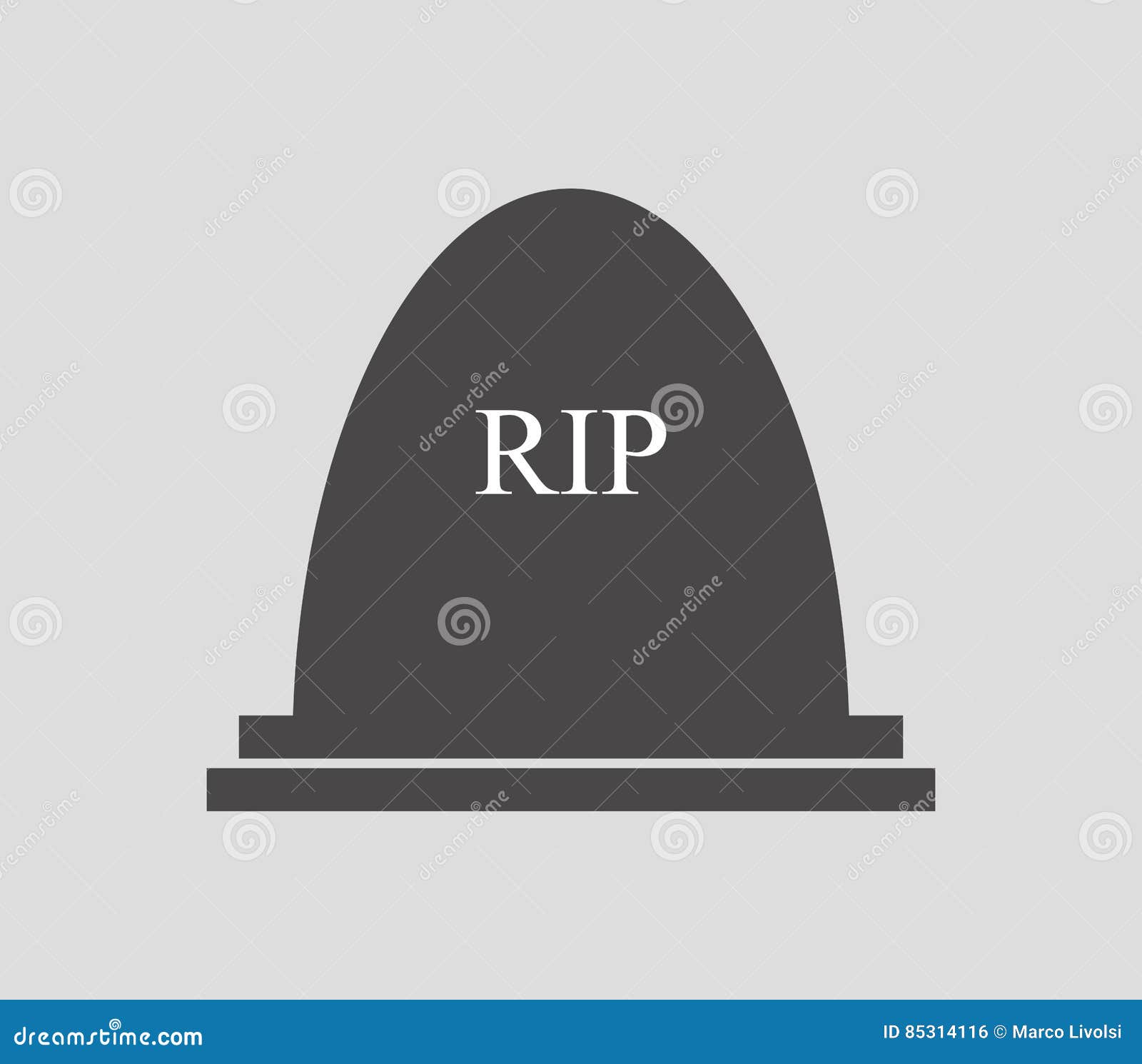 Headstone icon illustrated stock illustration. Illustration of flat ...