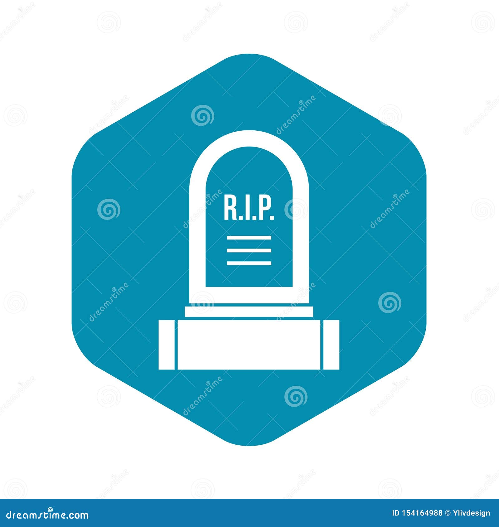 Headstone Icon, Simple Style Stock Vector - Illustration of burial ...