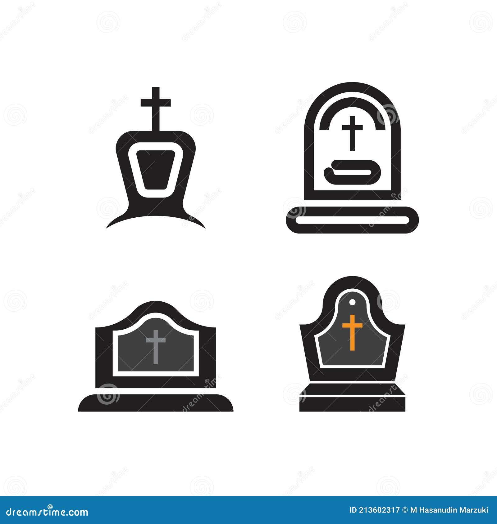 Headstone logo icon stock vector. Illustration of religion - 213602317