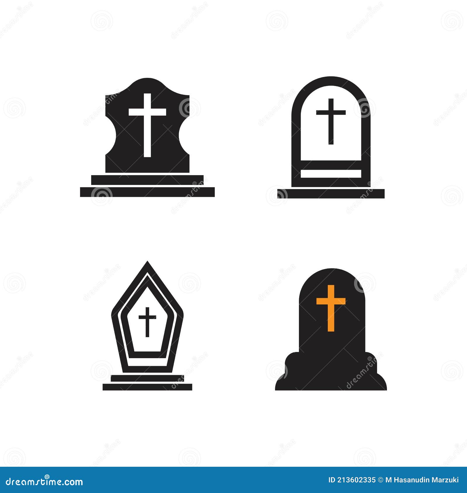 Headstone logo icon stock vector. Illustration of icon - 213602335