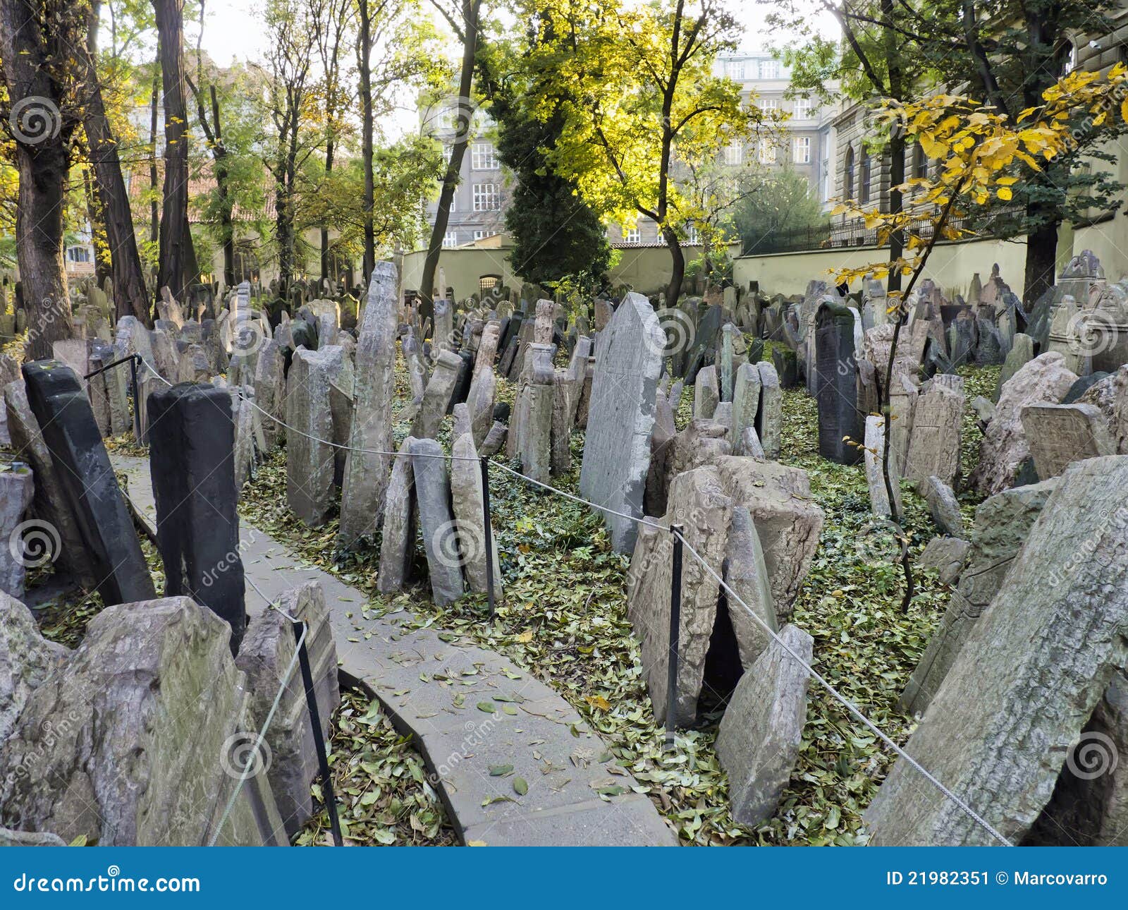 Headstones in the Jewish Cemetery Stock Image - Image of europe ...
