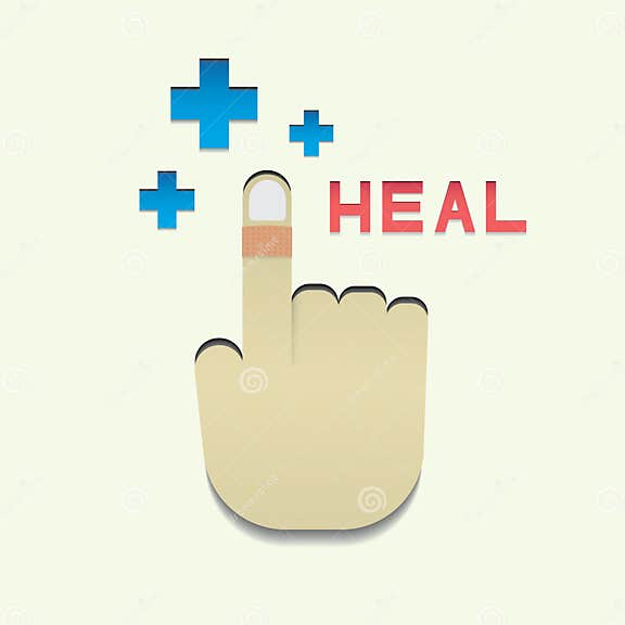 Heal hand stock vector. Illustration of doctor, medical - 41534220