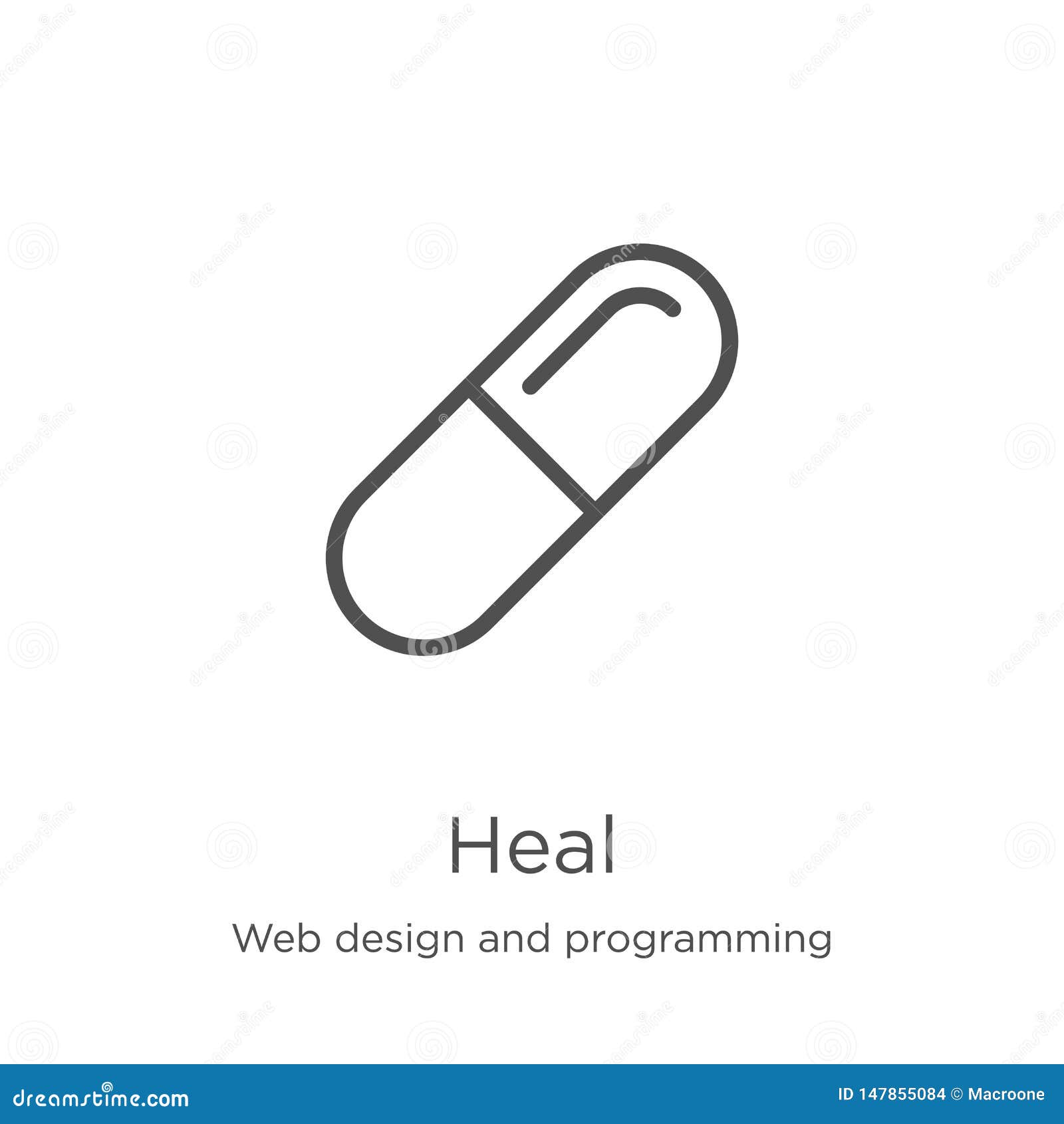Heal Icon Vector from Web Design and Programming Collection. Thin Line ...