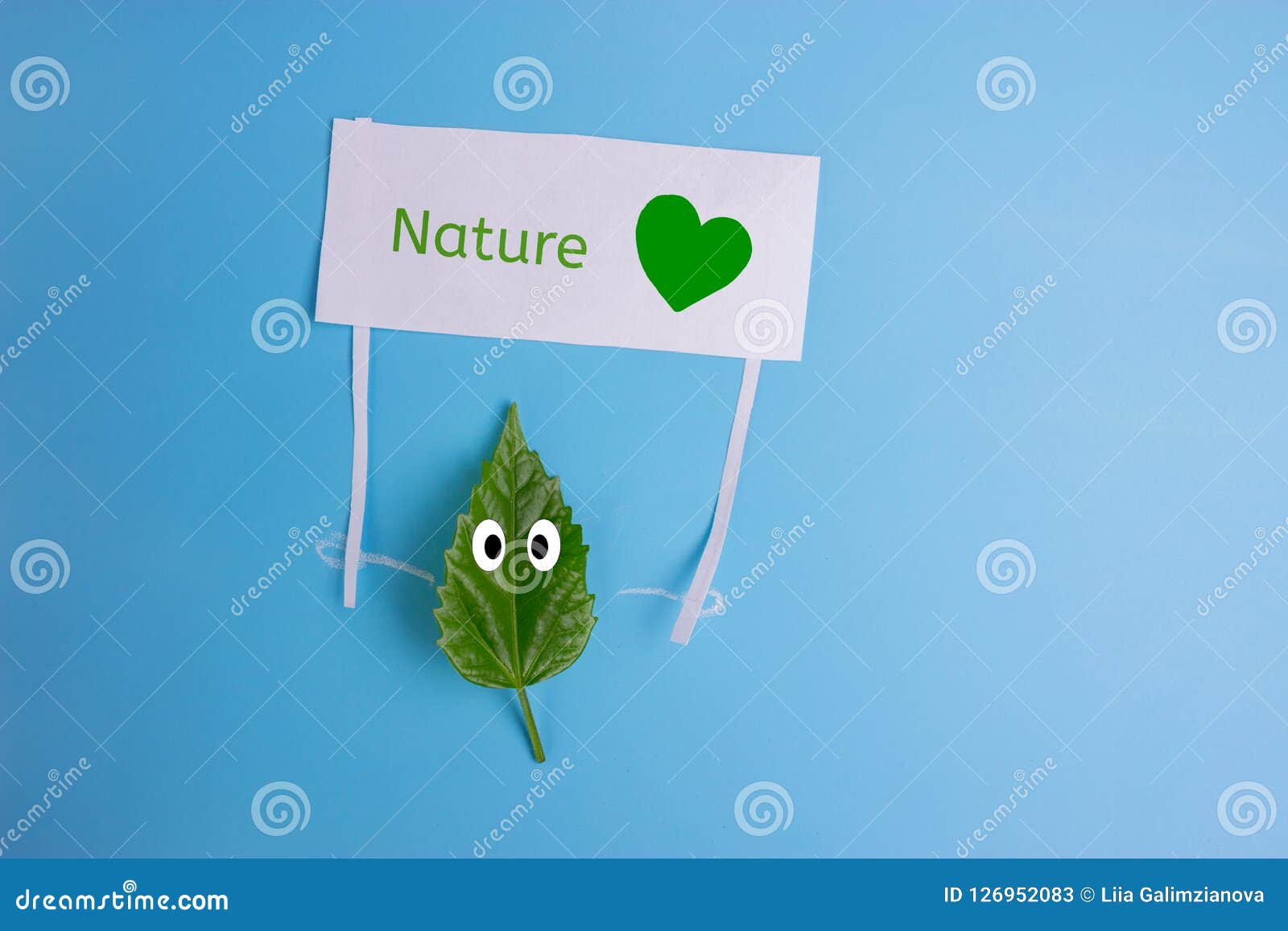 Heal the World - Environment Protection.leaf Holding a Banner Stock ...