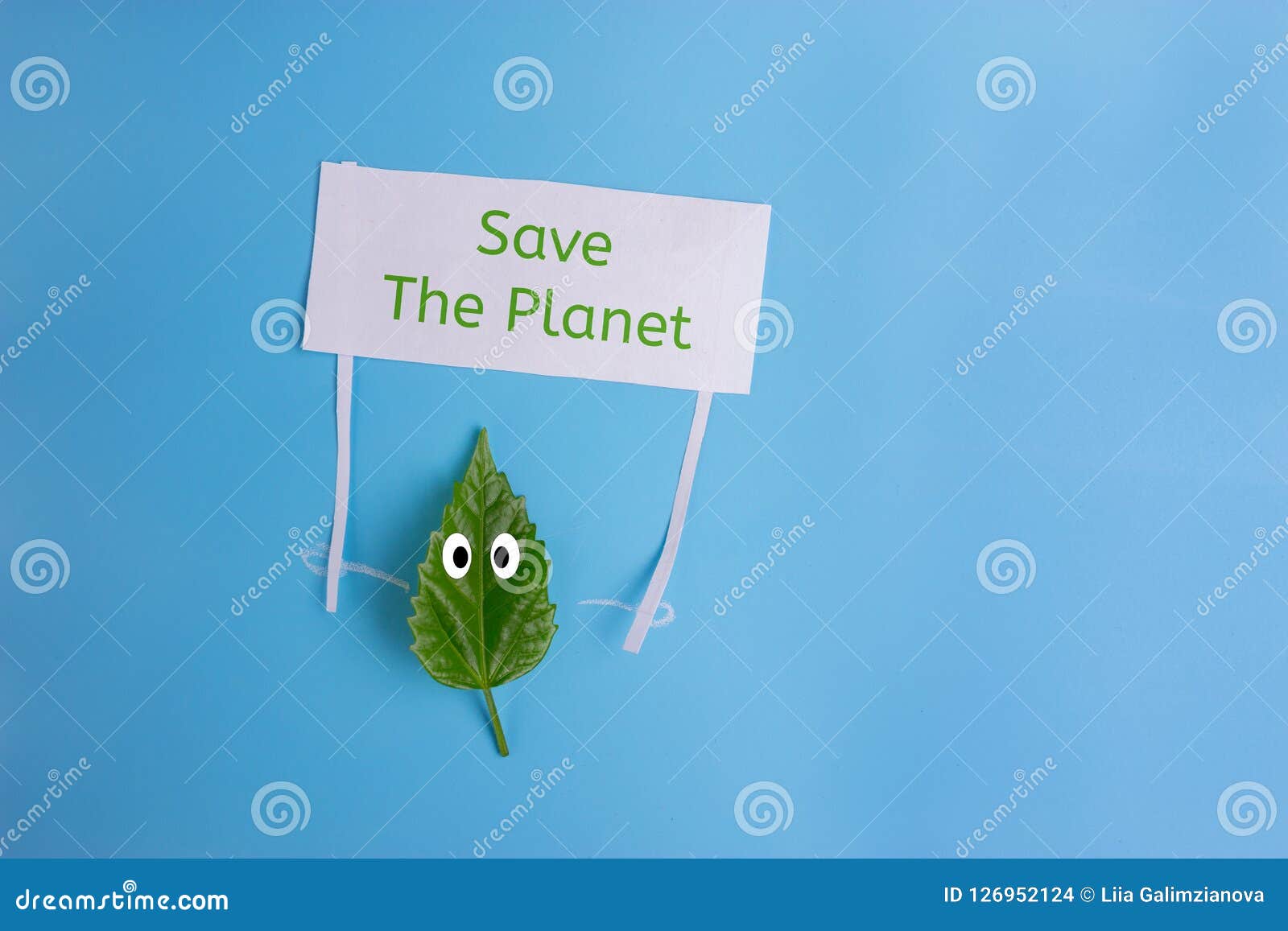 Heal the World - Environment Protection.leaf Holding a Banner Stock ...