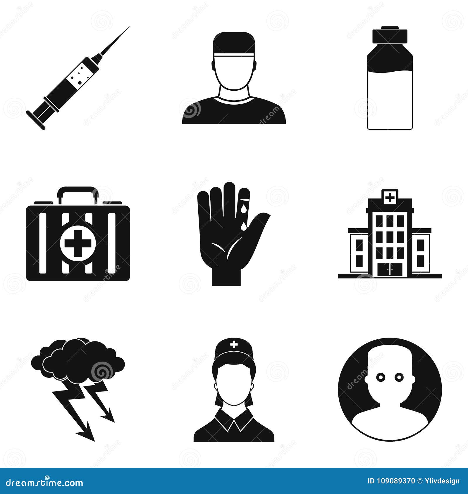 Healer Icons Set, Simple Style Stock Vector - Illustration of ...