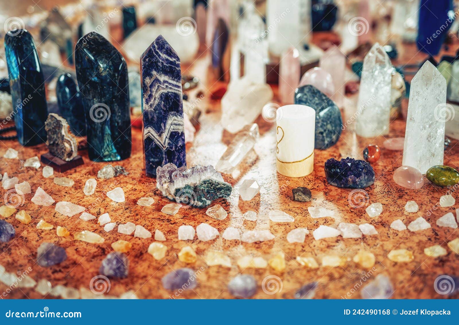 Healing Crystal Bundle, Crystal Healing Decor. Heap of Various Colored ...