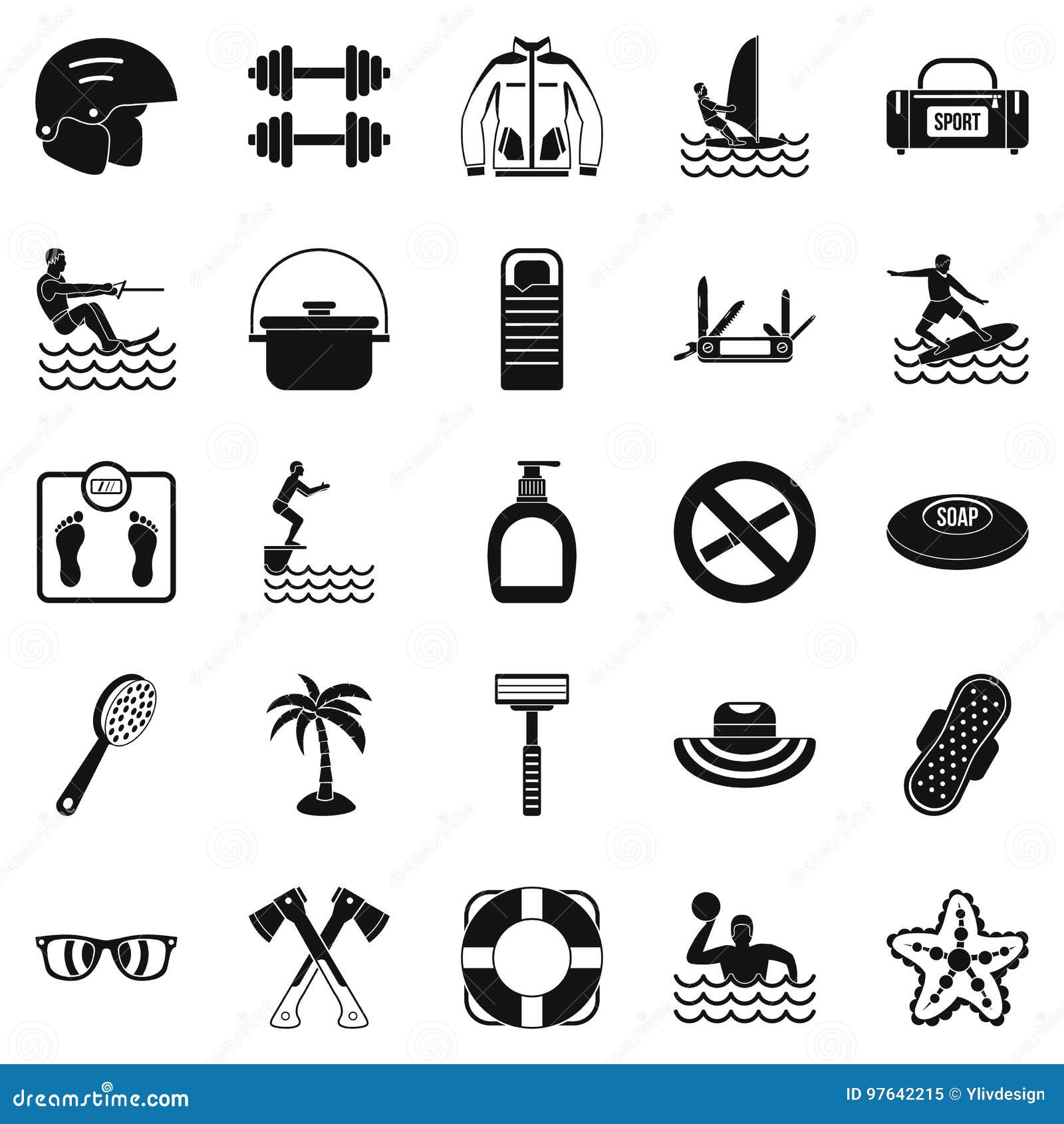 Healing Icons Set, Simple Style Stock Vector - Illustration of clinic ...