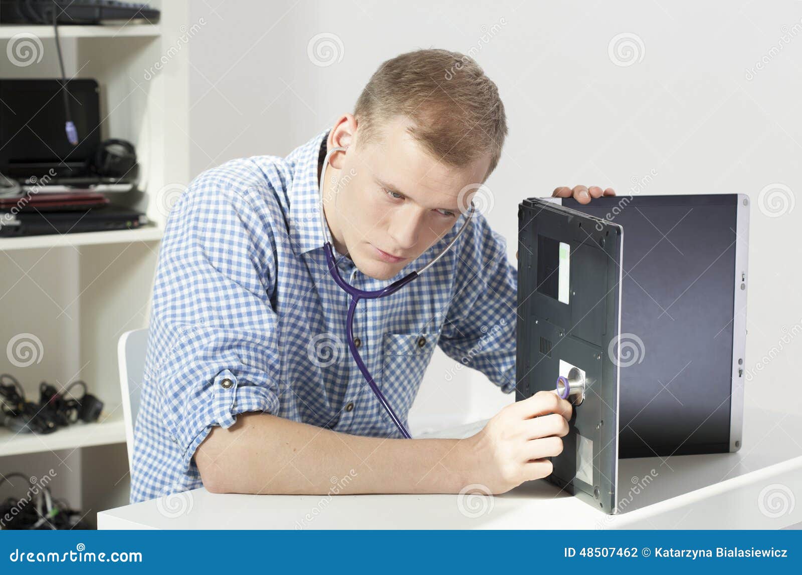 Healing the laptop stock photo. Image of notebook, device - 48507462