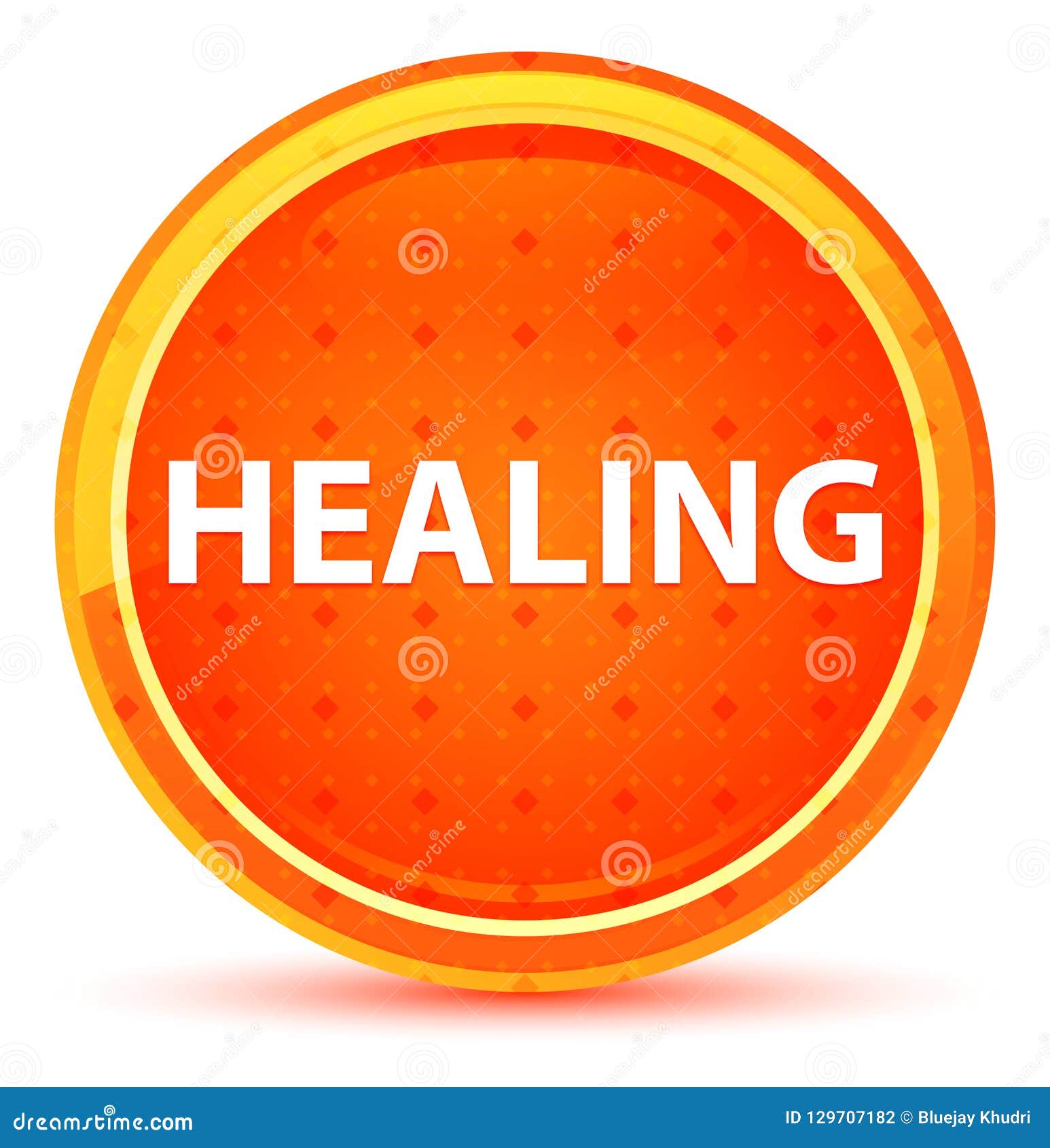 Healing Natural Orange Round Button Stock Illustration - Illustration ...