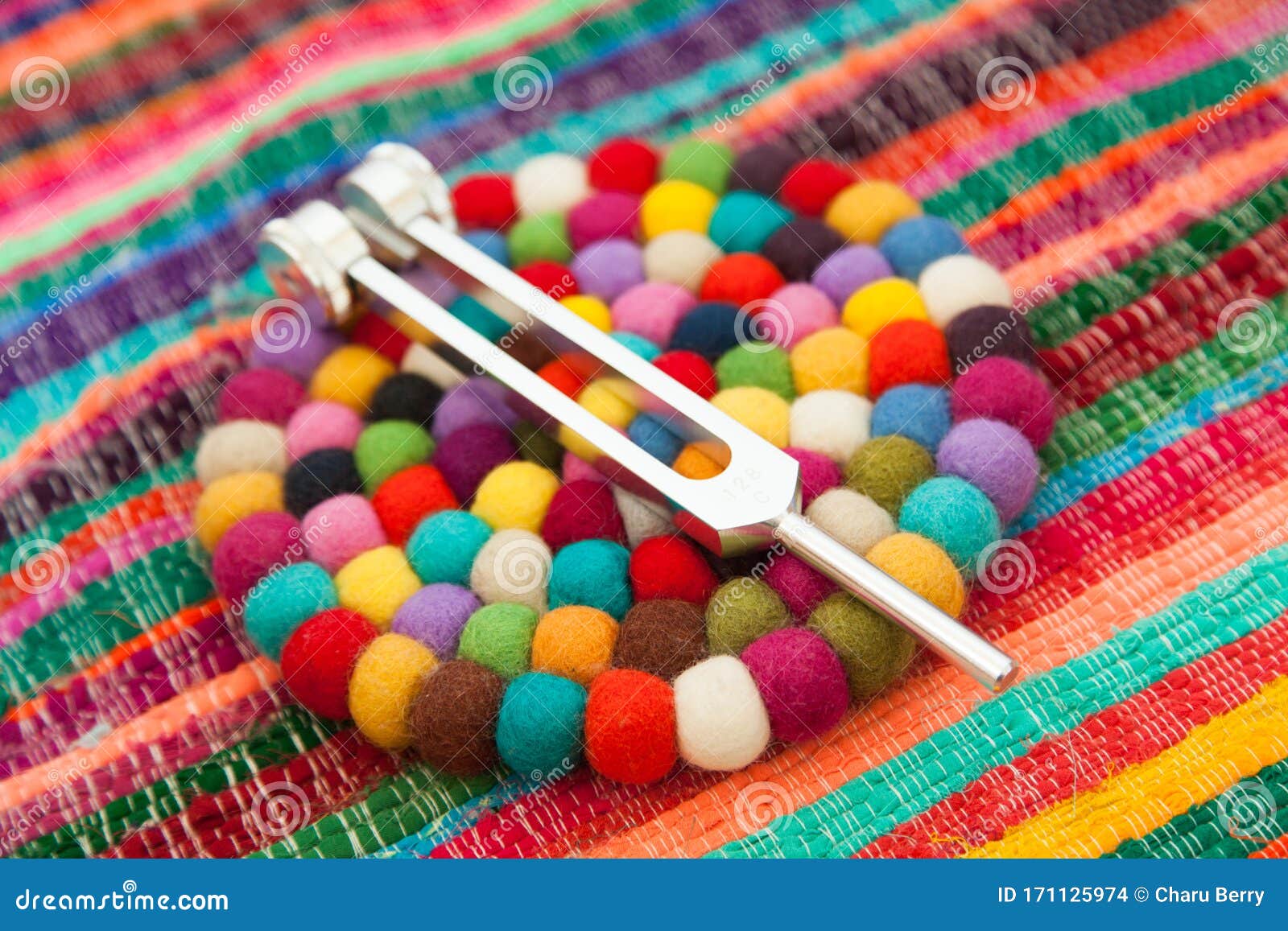 Tuning fork on table . stock photo. Image of crystal - 171125974