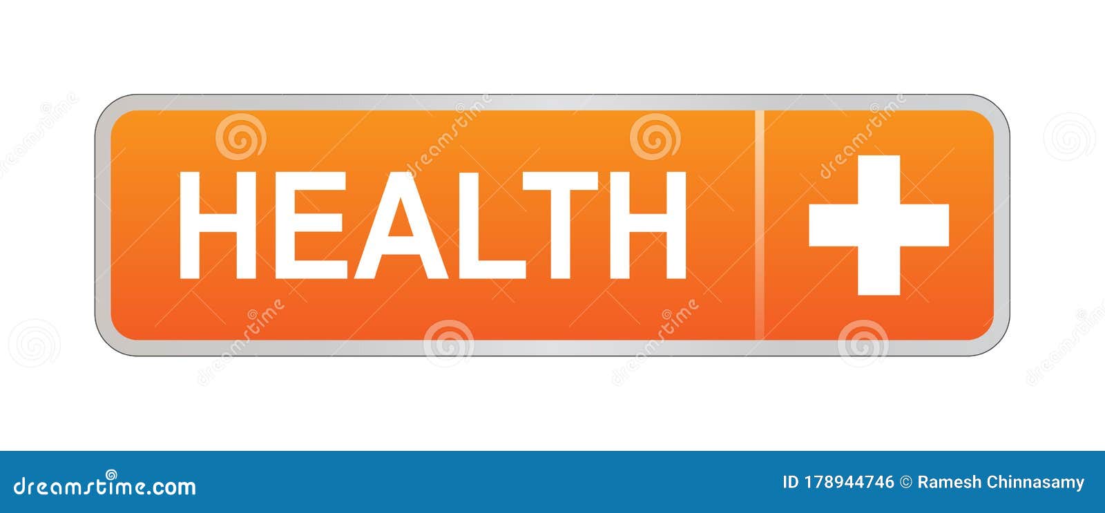 Health button stock vector. Illustration of donate, detail - 178944746