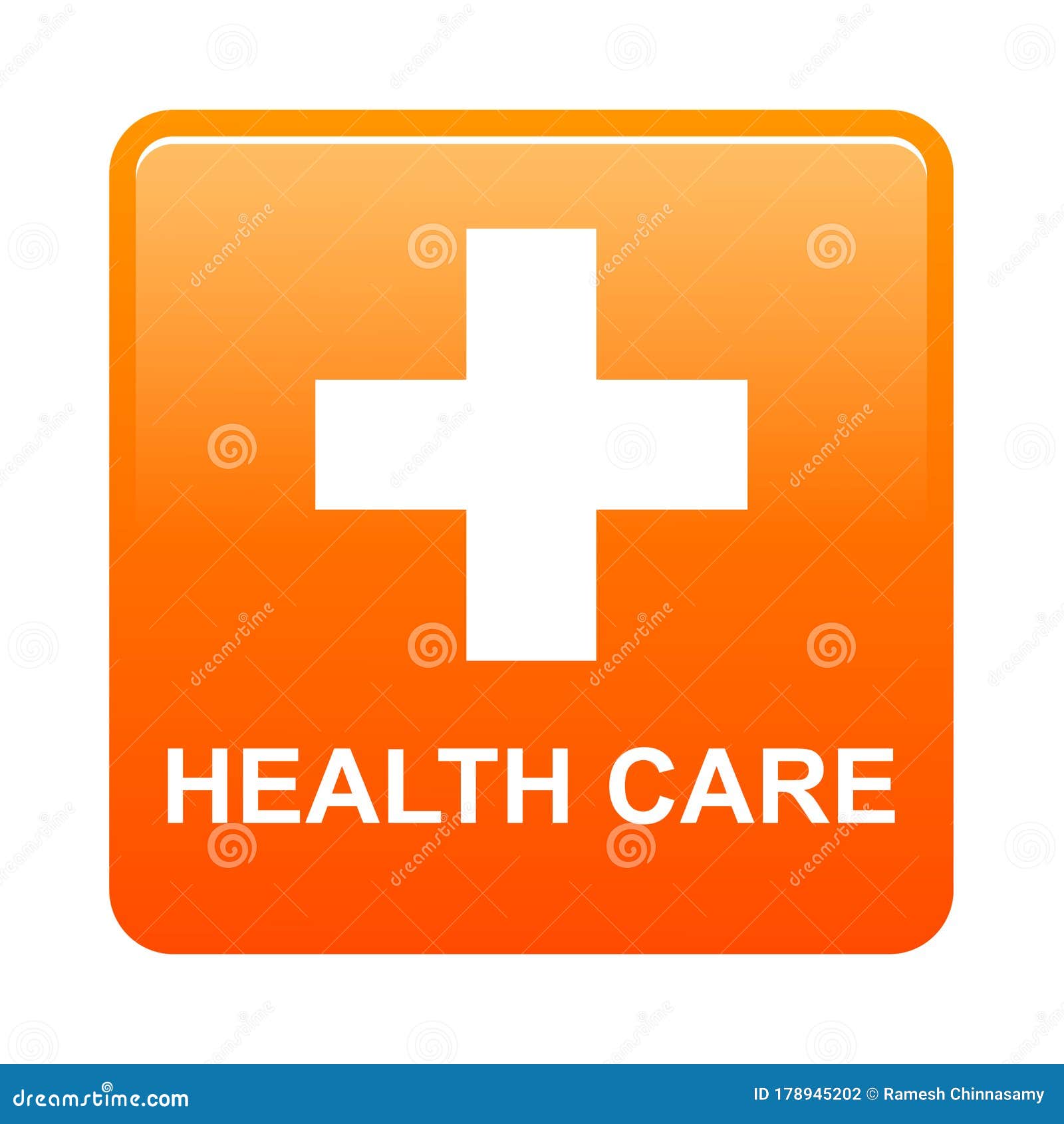 Health care button stock vector. Illustration of detail - 178945202