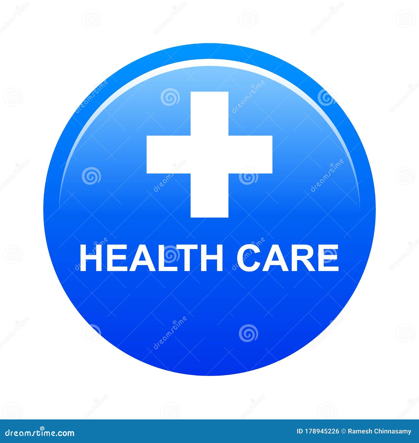 Health care button stock vector. Illustration of cross - 178945226