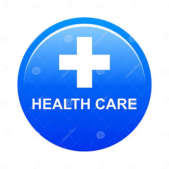 Health care button stock vector. Illustration of cross - 178945226