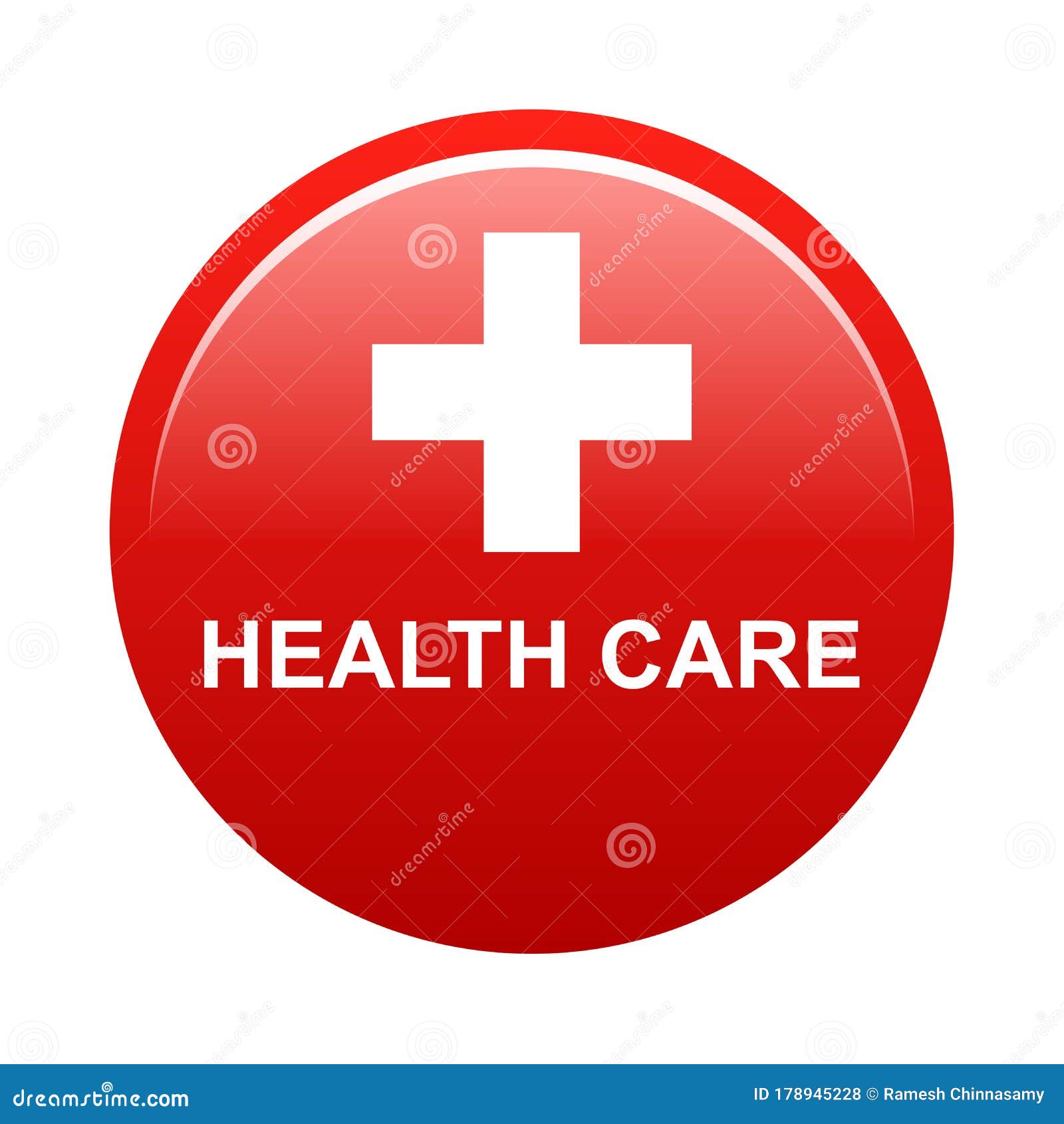 Health care button stock vector. Illustration of contact - 178945228