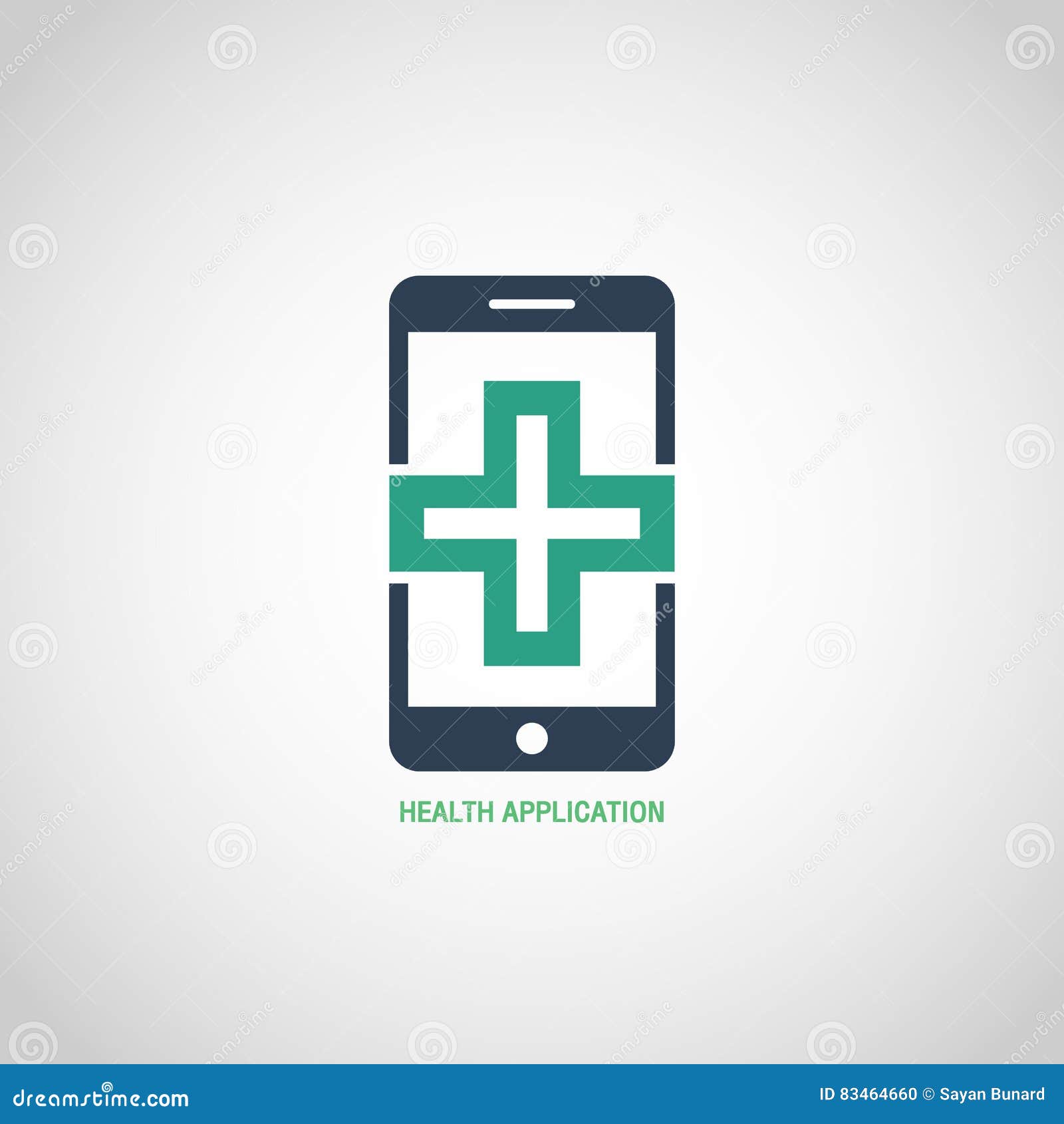 HEALTH APPLICATION Logo Vector Stock Vector - Illustration of mobile ...