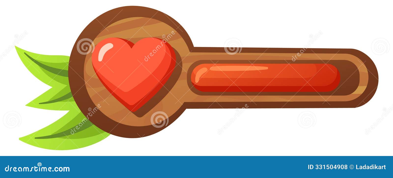 Health Bar Cartoon Gui Element. Game Interface Stock Vector ...