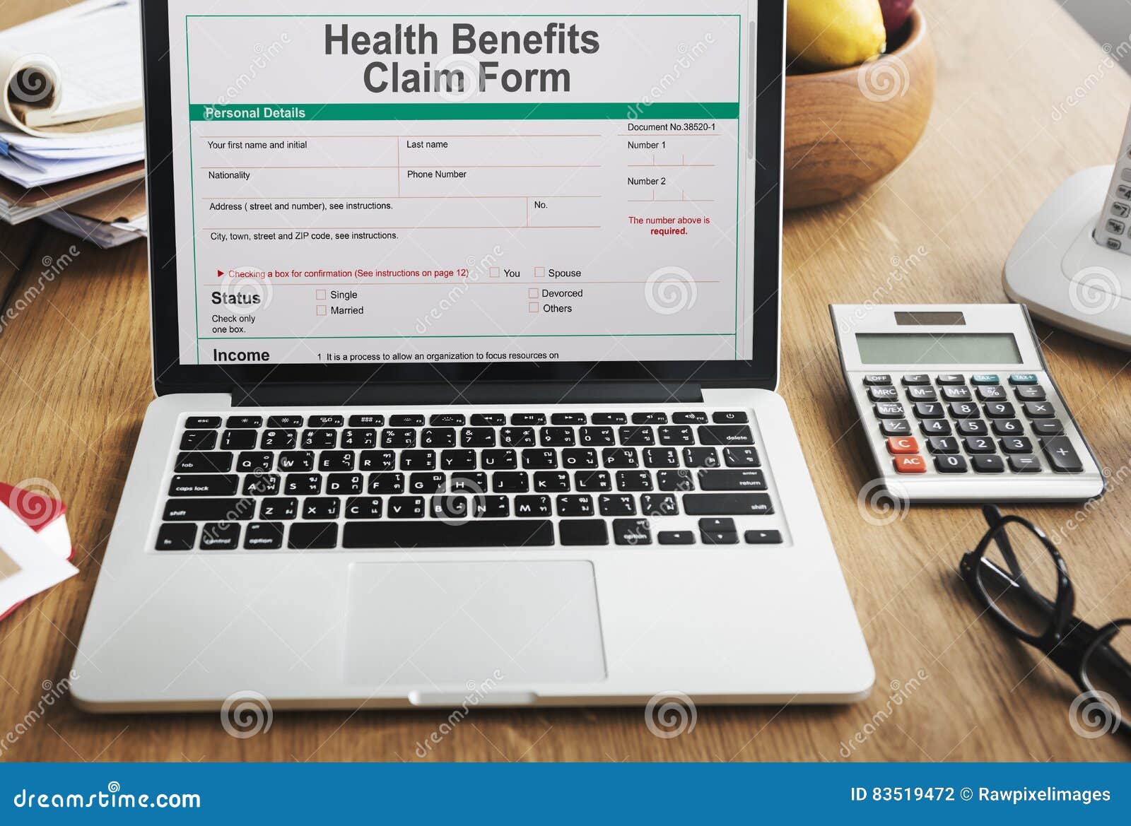 Health Benefits Claim Benefits Form Concept Stock Photo - Image of ...