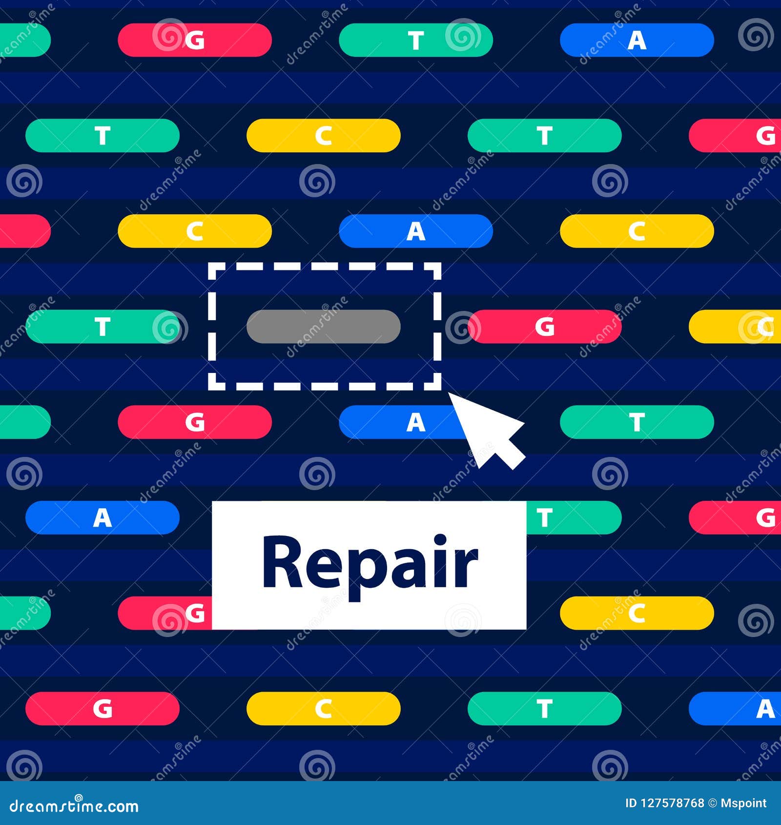 Health and Biochemistry Laboratory of Nanotechnology. Molecule Helix of ...