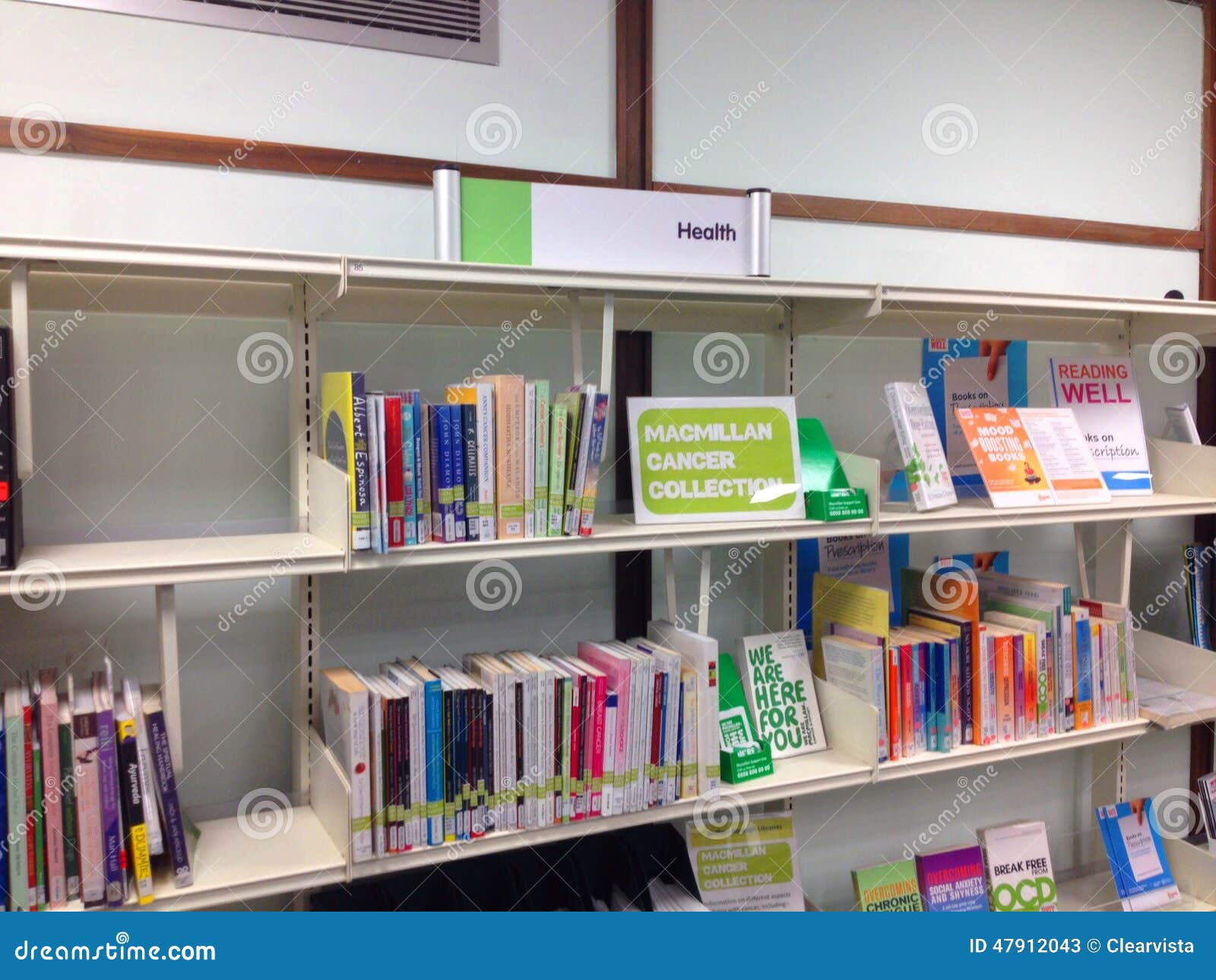 Health books on a shelf. editorial stock photo. Image of health - 47912043