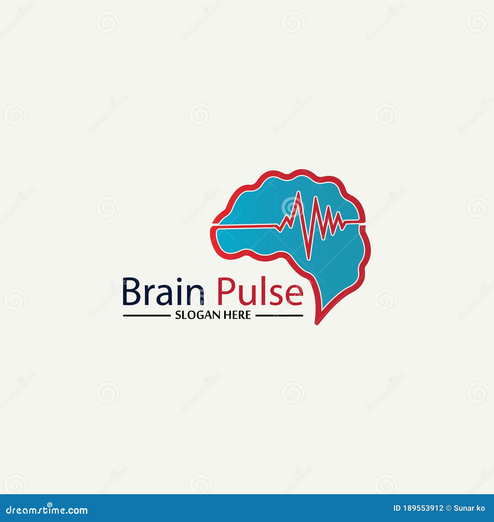 Health Brain Pulse Logo Template Design Vector, Emblem, Design Concept ...