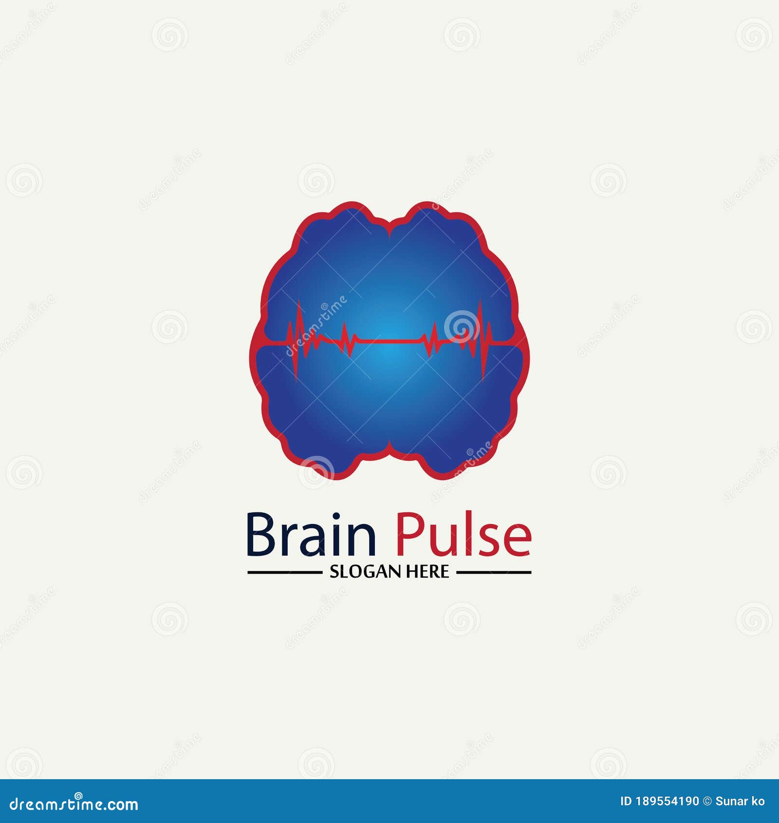 Health Brain Pulse Logo Template Design Vector, Emblem, Design Concept ...