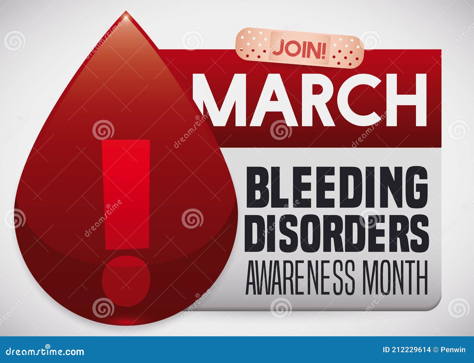 March Is Bleeding Disorders Awareness Month Concept. Female Children ...