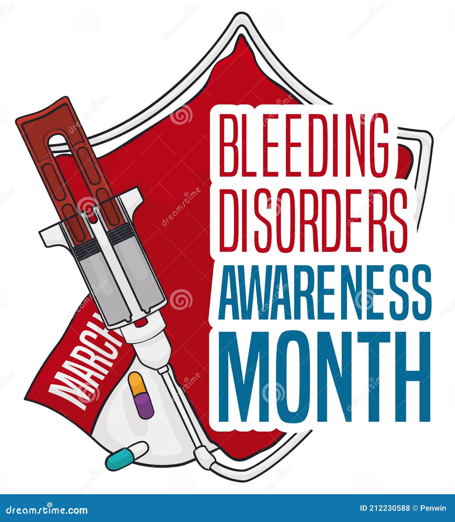 Fibrin Glue, Calendar and Pills Promoting Bleeding Disorders Awareness ...