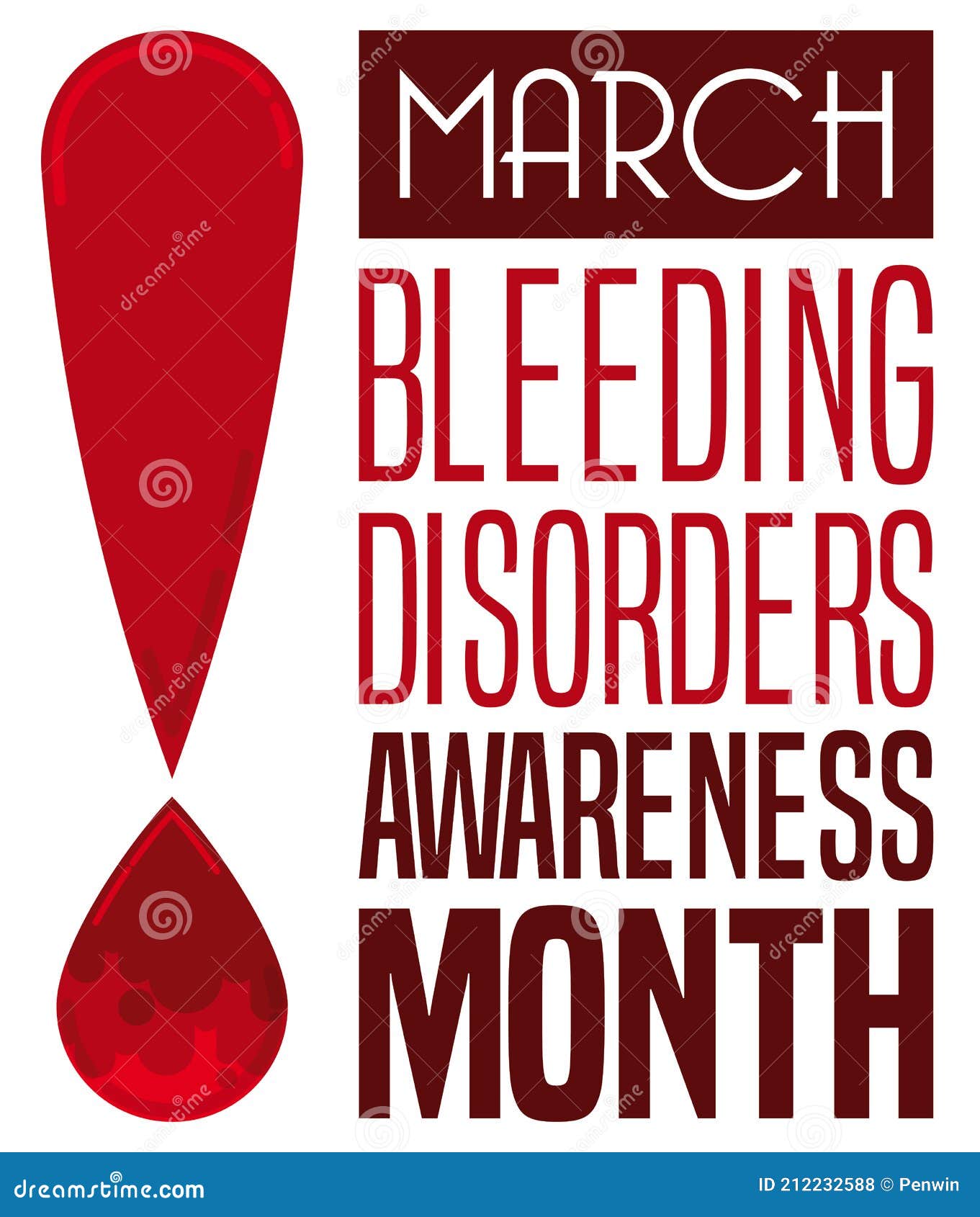 Warning Symbol Promoting Bleeding Disorders Awareness Month, Vector ...