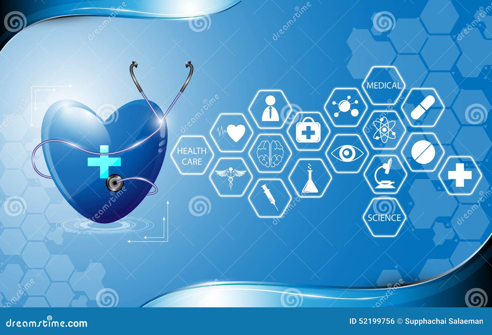 Health Care Abstract Design and Icon Background Stock Illustration ...
