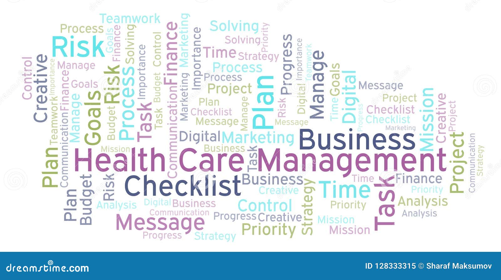 Health Care Management Word Cloud, Made with Text only. Stock ...