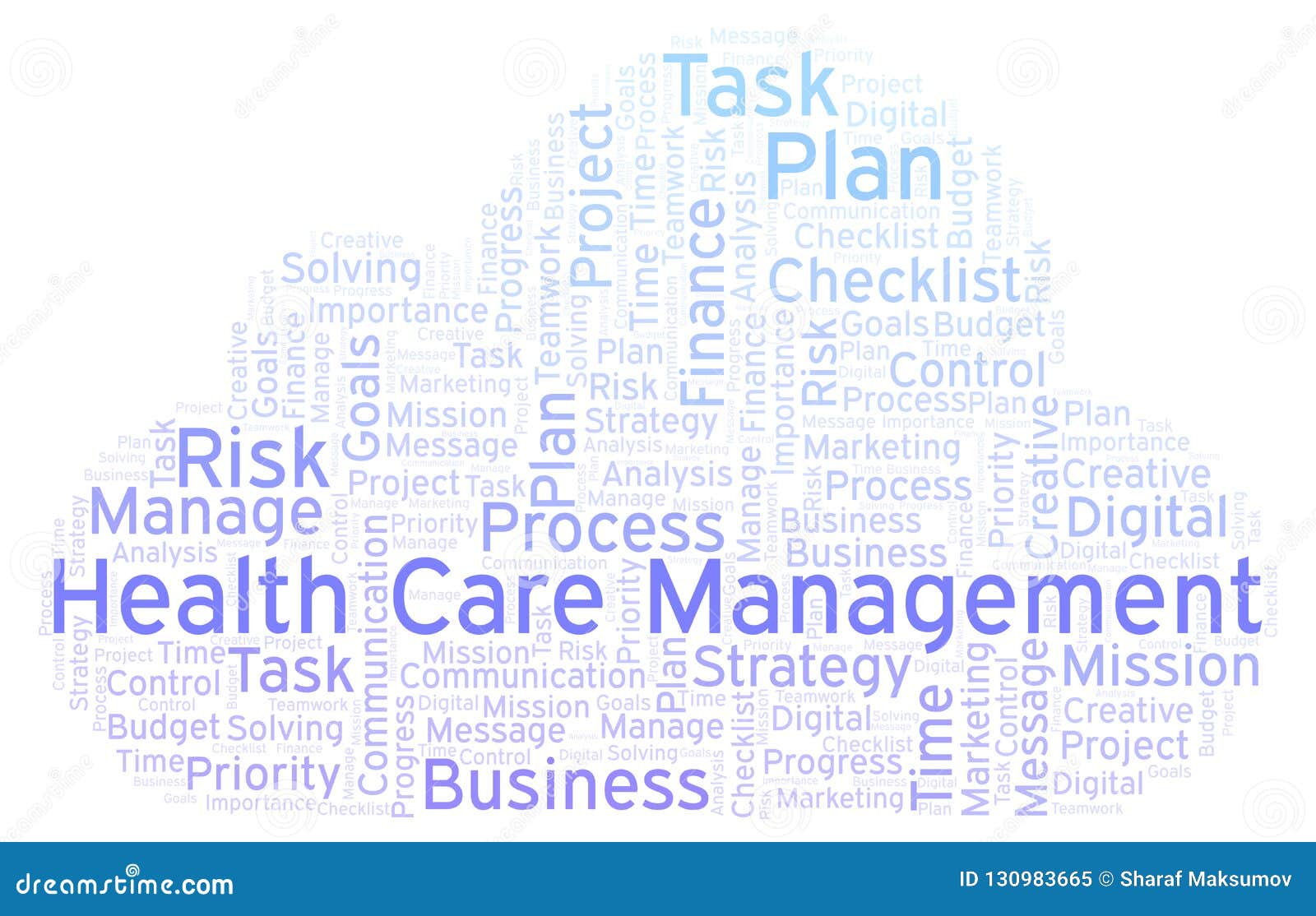 Health Care Management Word Cloud, Made with Text only. Stock ...