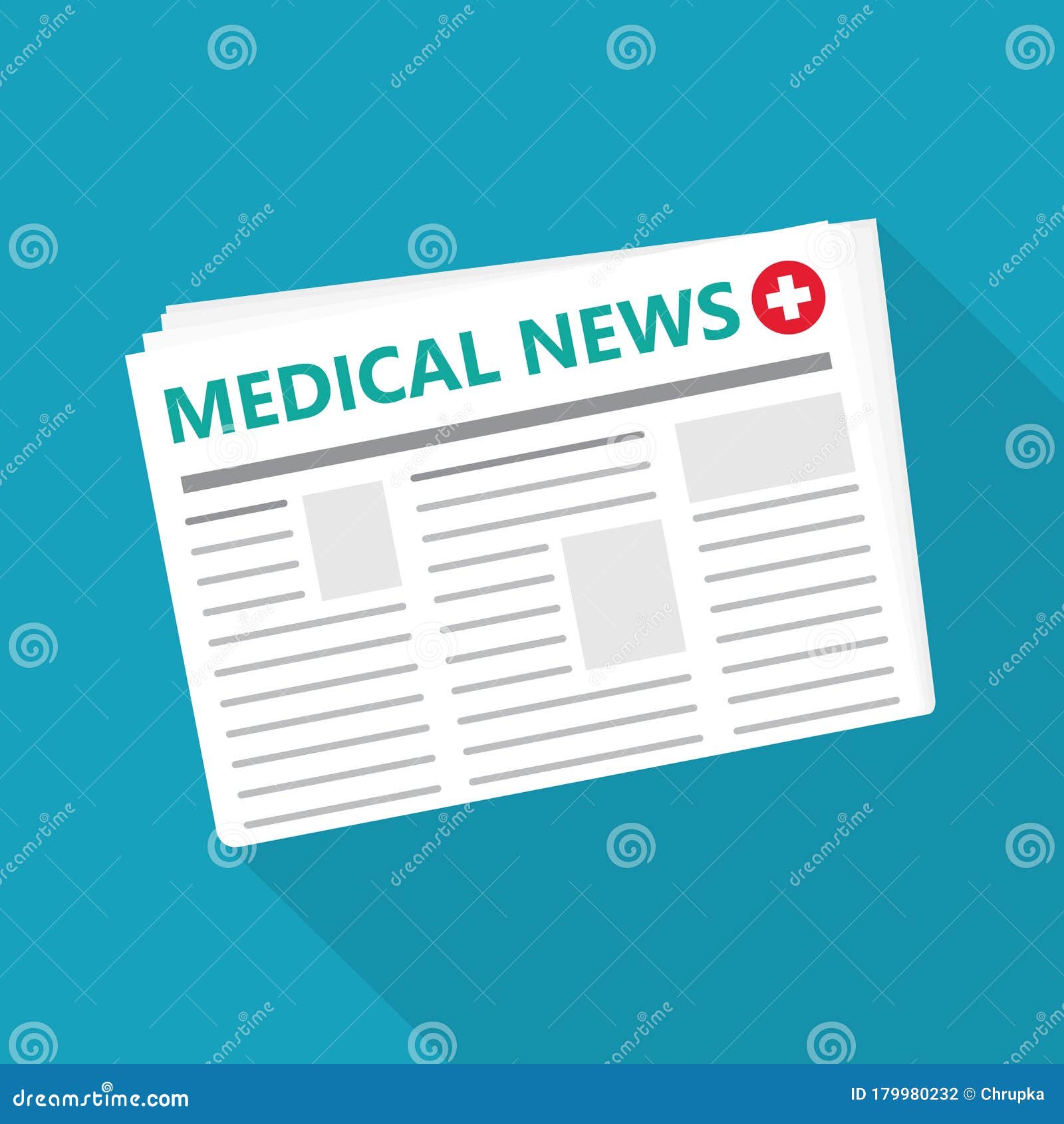 Health care newspaper icon stock vector. Illustration of cross - 179980232