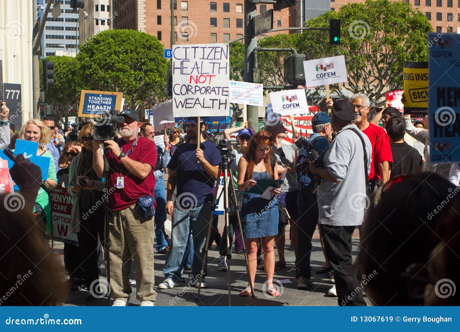 Health Care Rally editorial stock image. Image of protest - 13067619