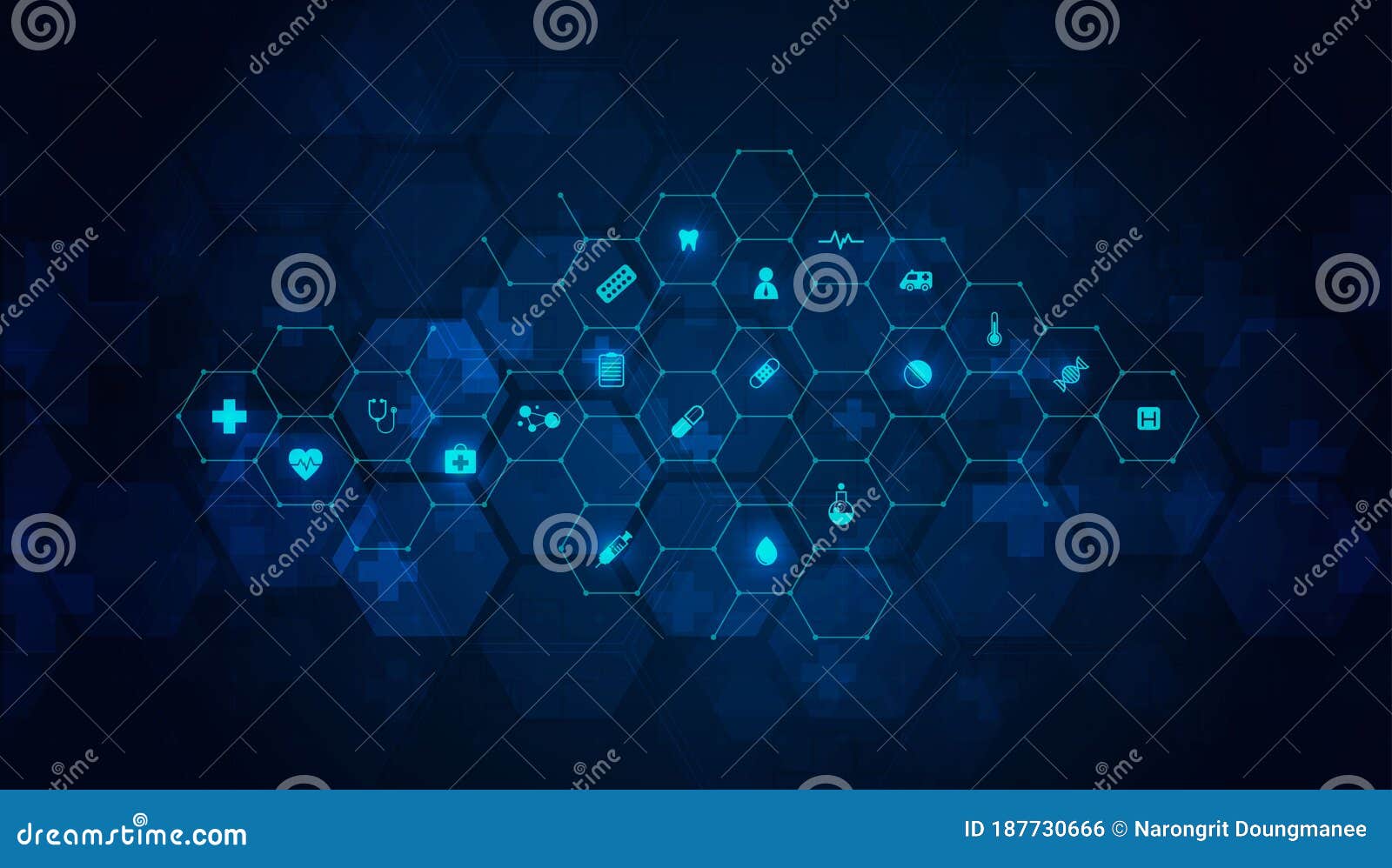 Health Care and Science Icon Pattern Medical Innovation Concept ...