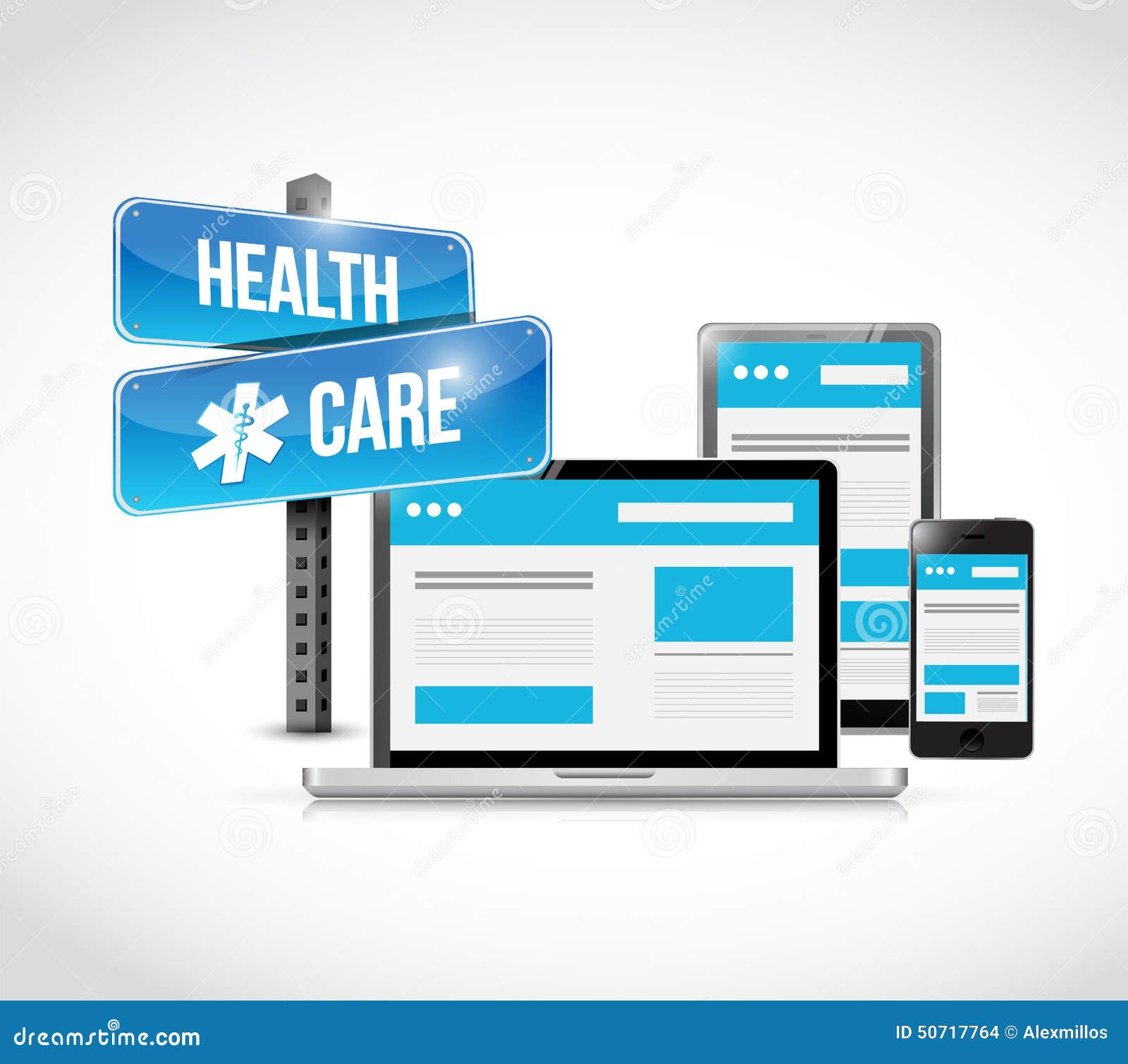 Health Care Technology Electronics Stock Illustration - Illustration of ...