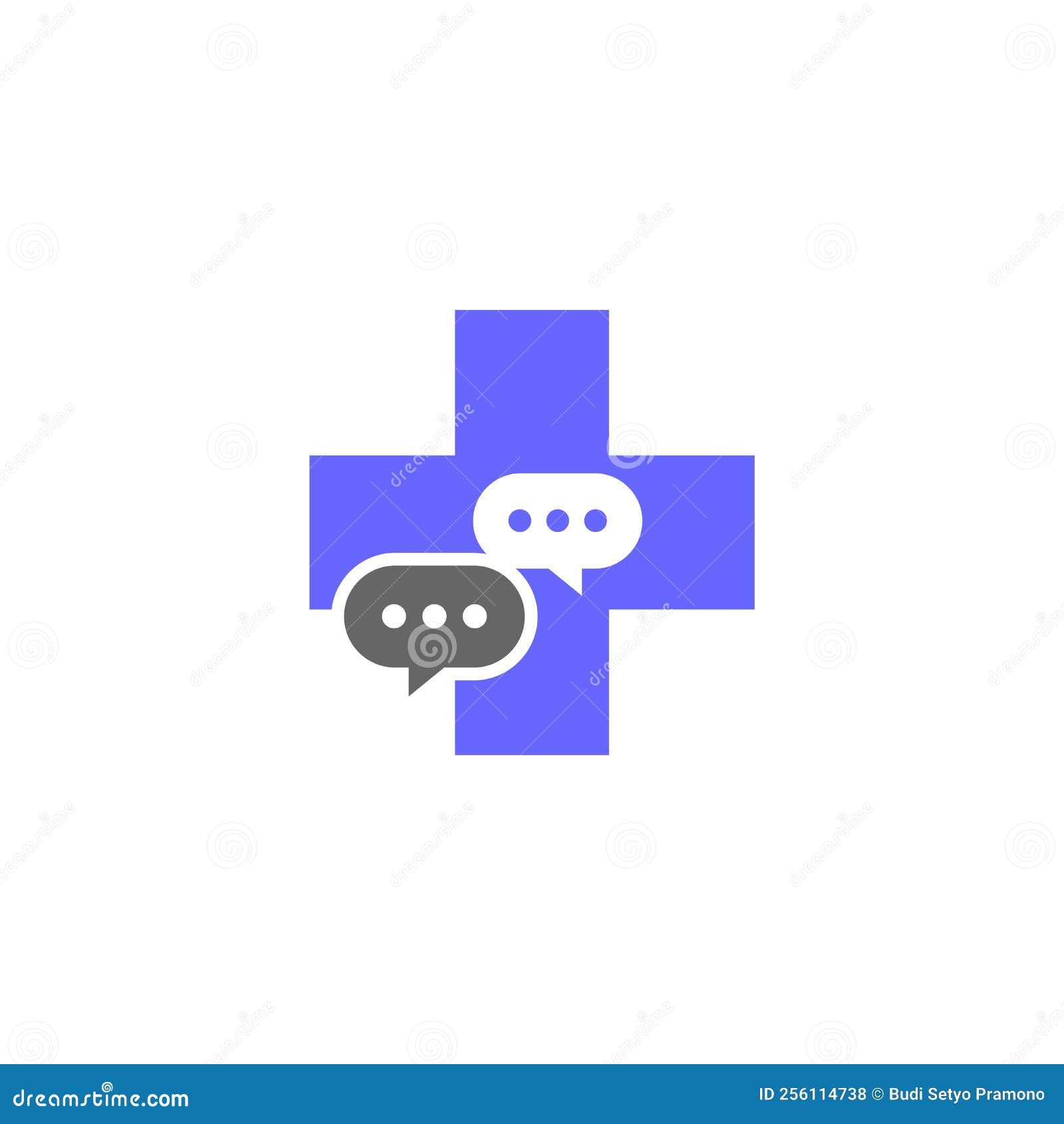 Health Chat Logo Design Template. Chat Plus Logo Concept Vector Stock ...