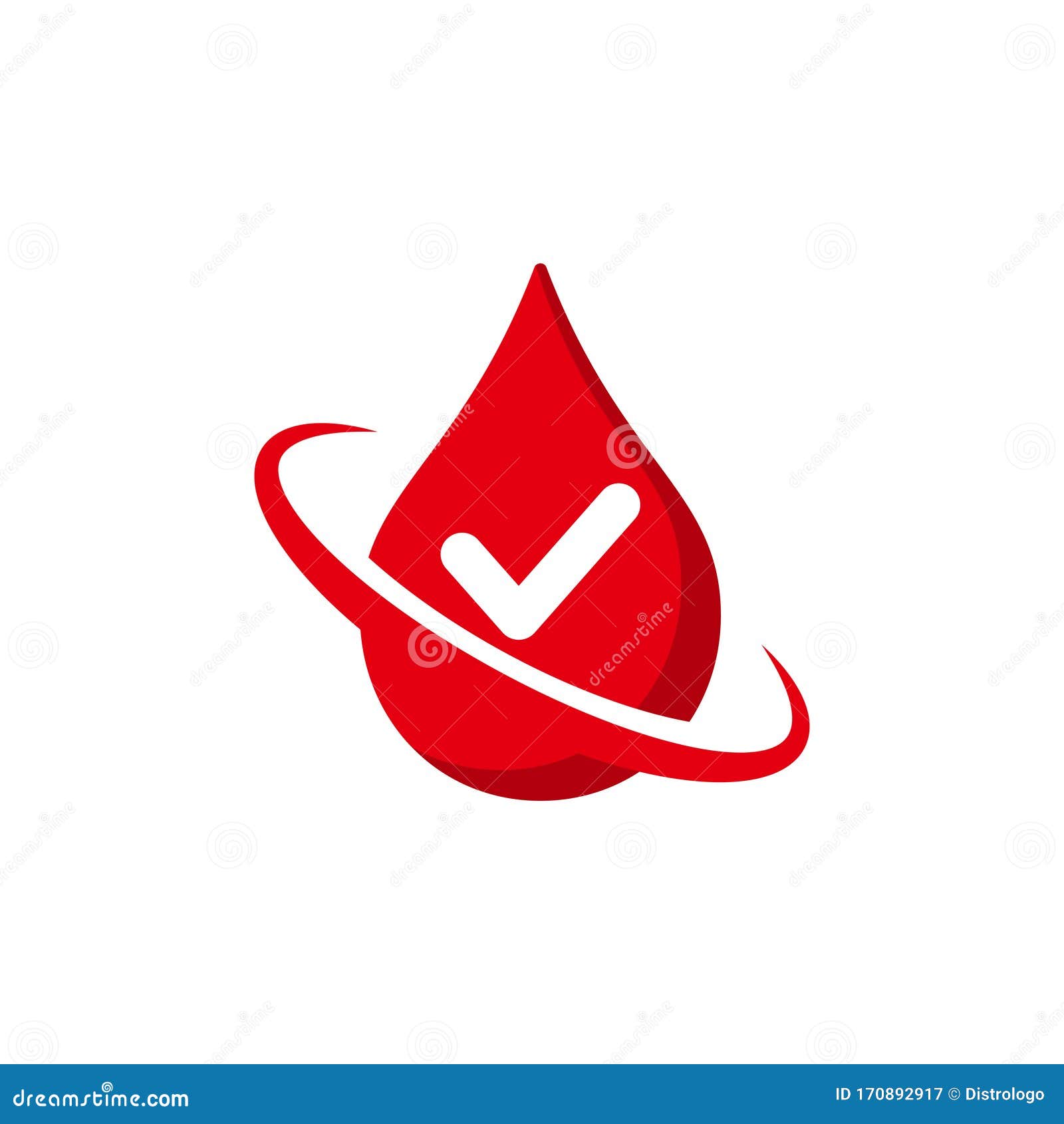 Health Check Blood Vector Icon Design with Checkmark Stock Vector ...