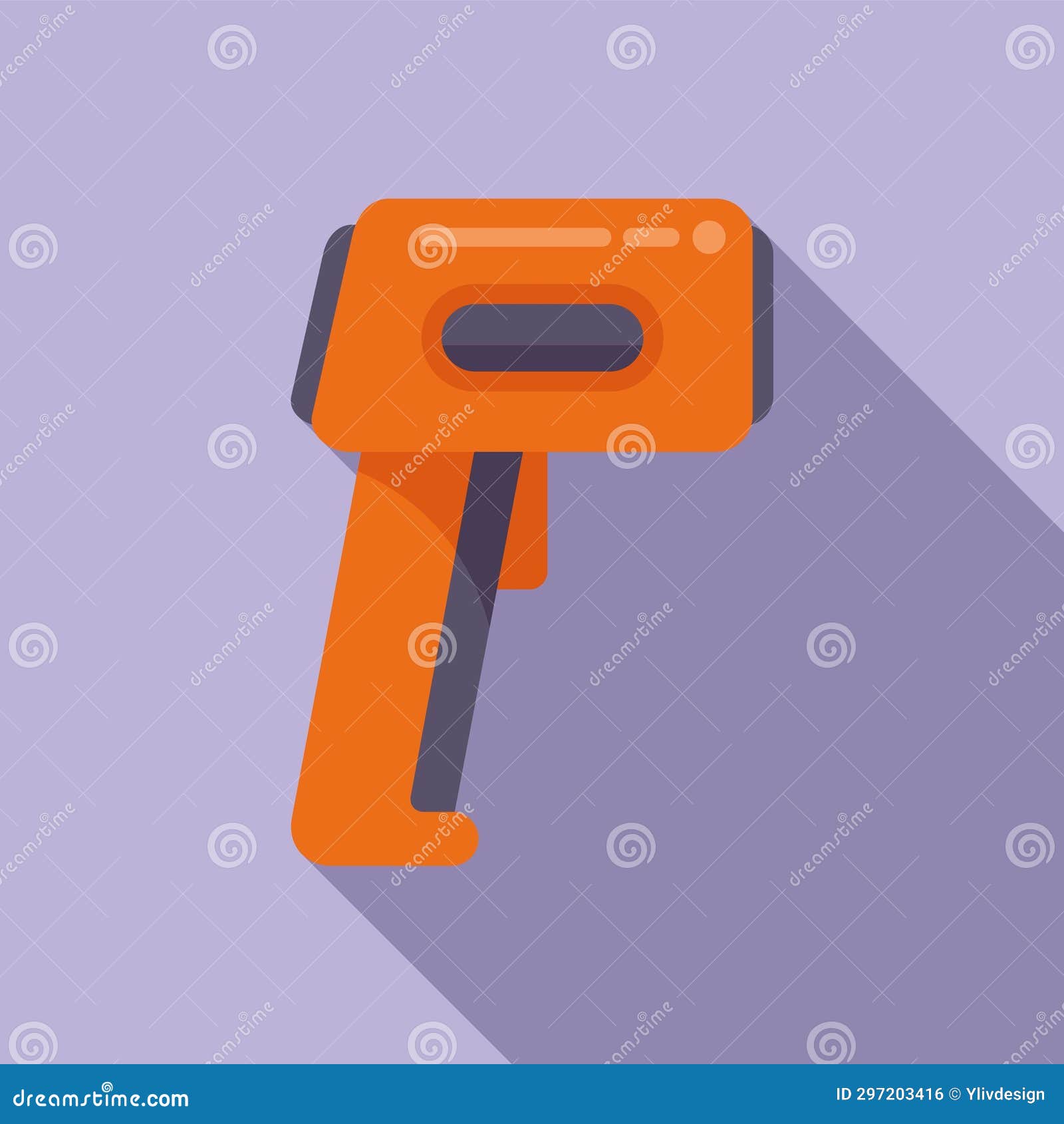 Health Check Gun Icon Flat Vector. Scanner Device Stock Vector ...
