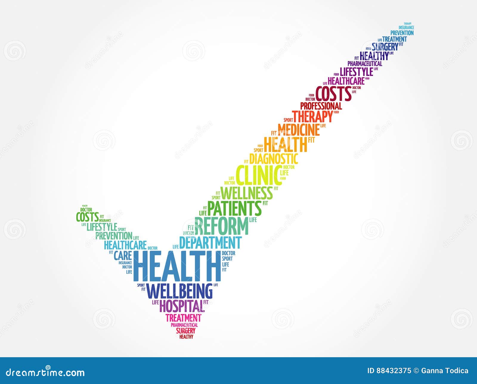 HEALTH check mark stock illustration. Illustration of healthcare - 88432375