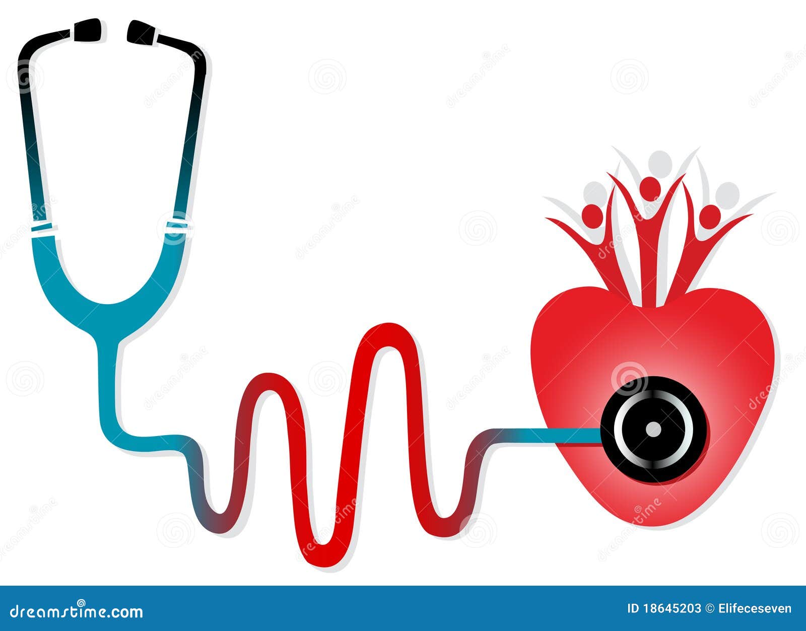 Health Check with Stethoscope Stock Vector - Illustration of welfare ...