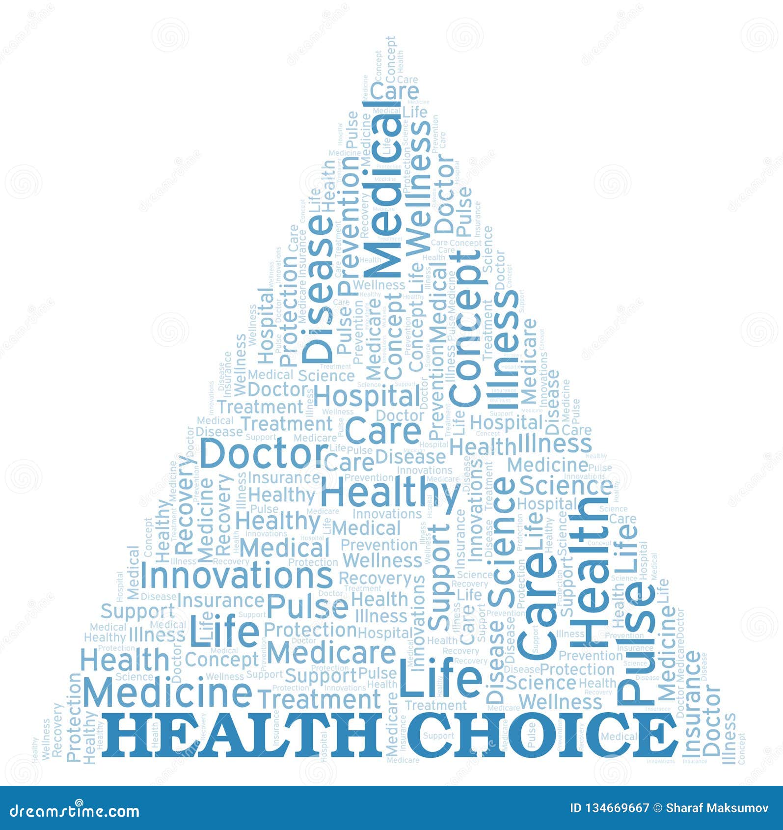 Health Choice word cloud stock illustration. Illustration of wellness ...