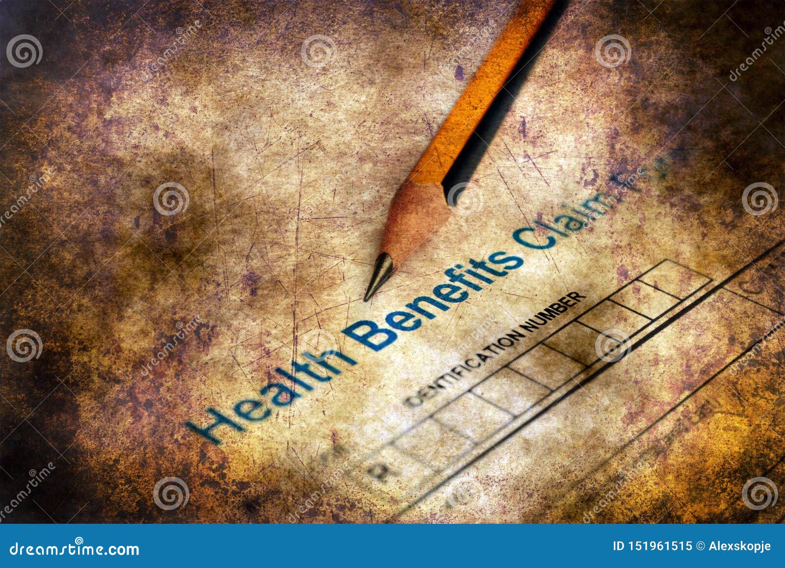 Health Claim Form Grunge Concept Stock Image - Image of insure, doctor ...