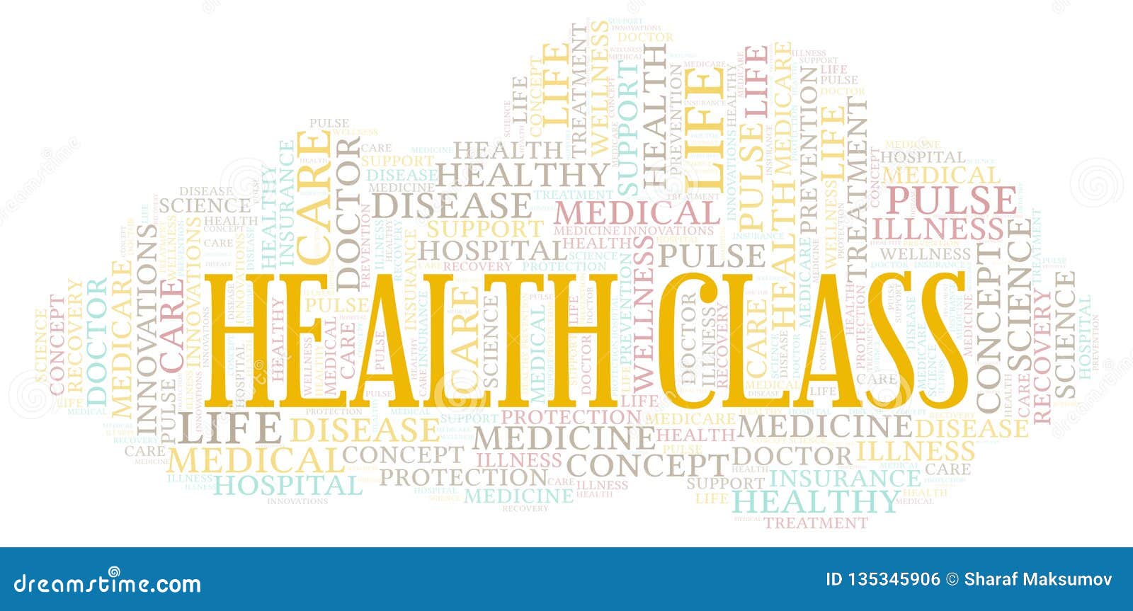Health Class word cloud stock illustration. Illustration of tagcloud ...