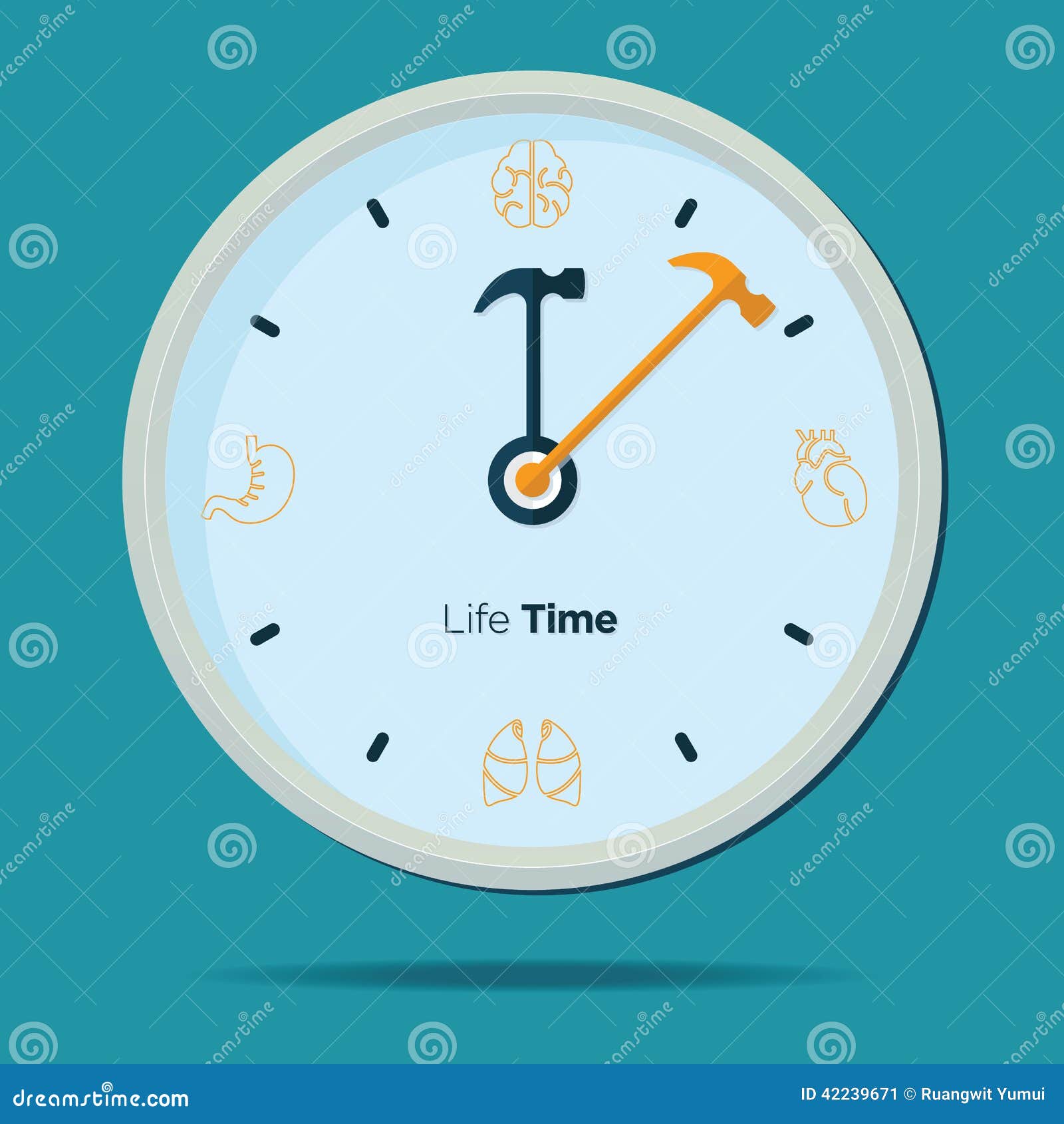 Health Clock Icon stock vector. Illustration of beat - 42239671