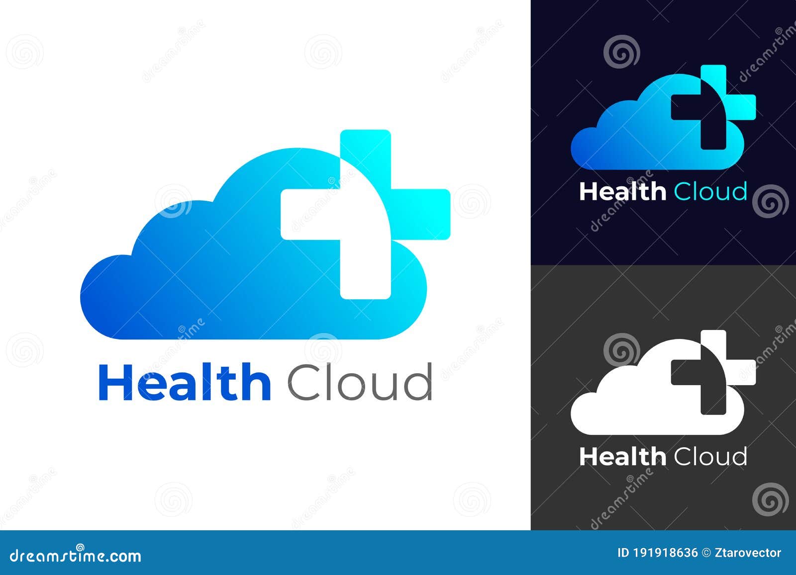 Health Cloud Logo Designs Concept Stock Vector - Illustration of cloud ...