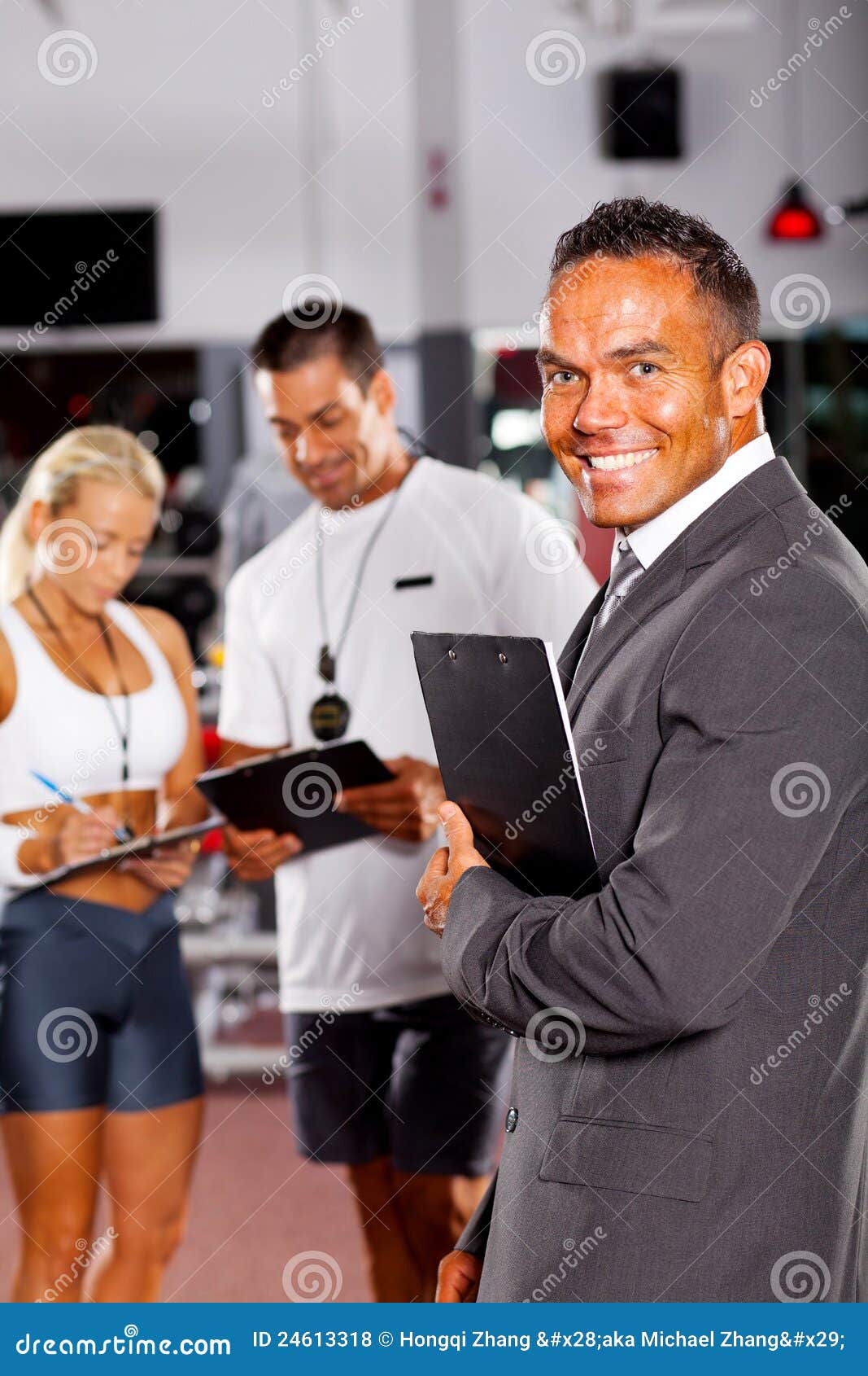 Health club manager stock photo. Image of personal, club - 24613318