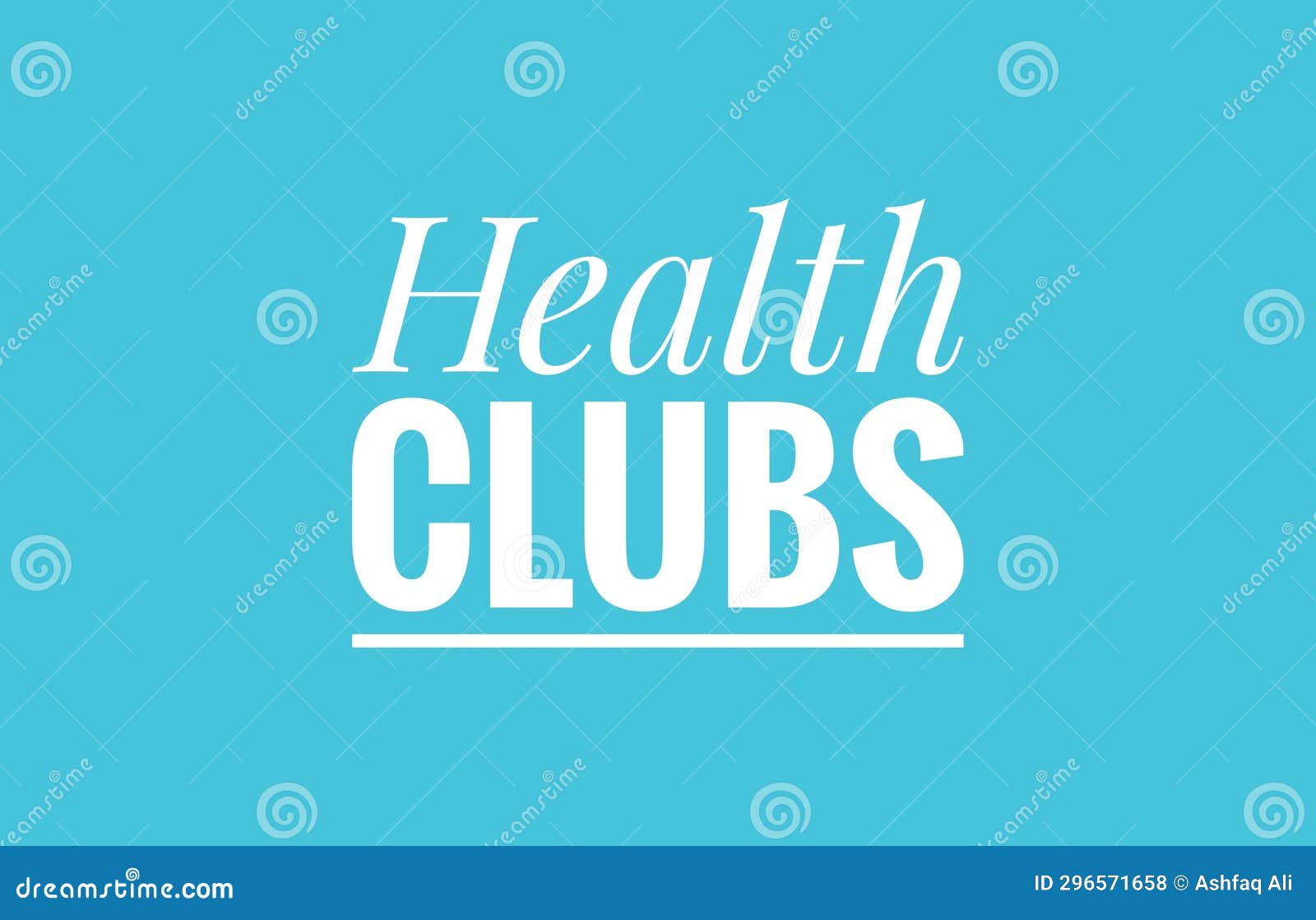 Health Clubs Text Design Illustration Stock Illustration - Illustration ...