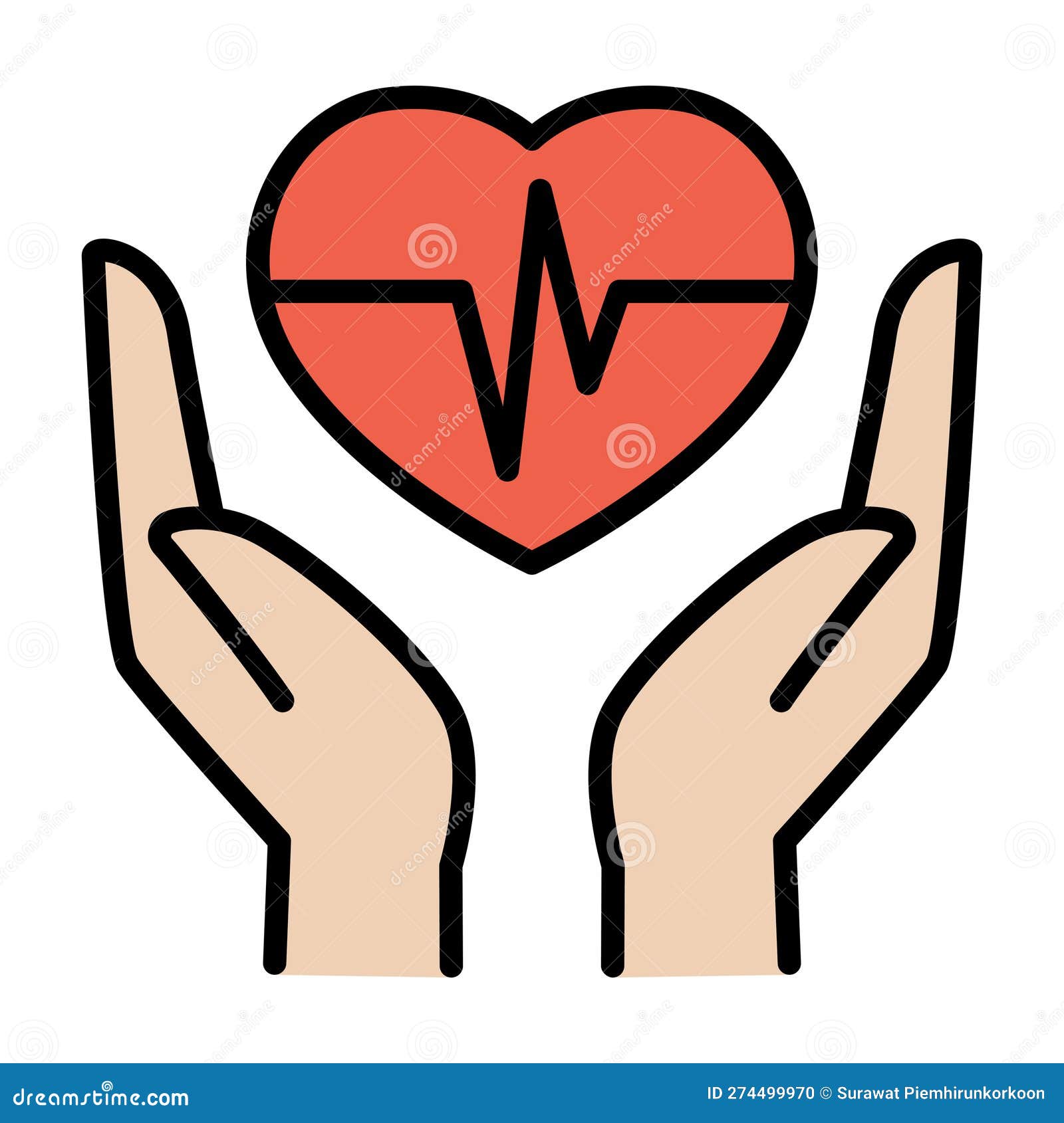 Health color line icon stock vector. Illustration of heart - 274499970